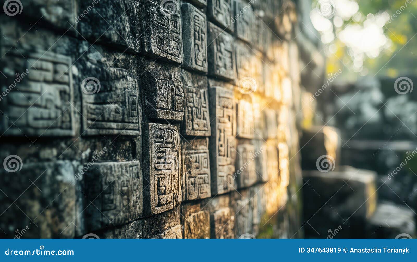 Carvings of Ancient Maya Script on Stone Walls: Preserving History ...