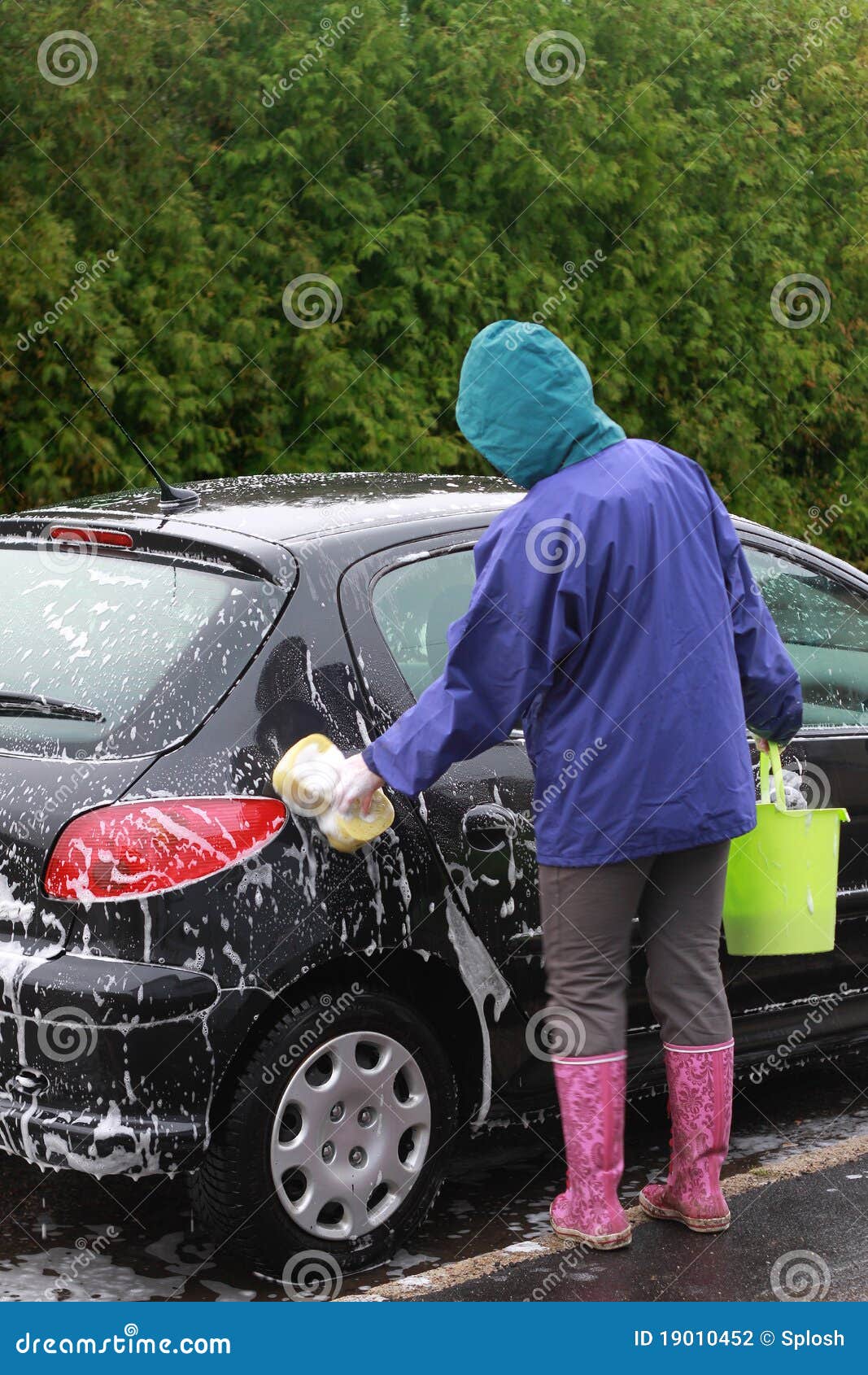 Carwash stock photo. Image of rain, outdoor, young, woman - 19010452