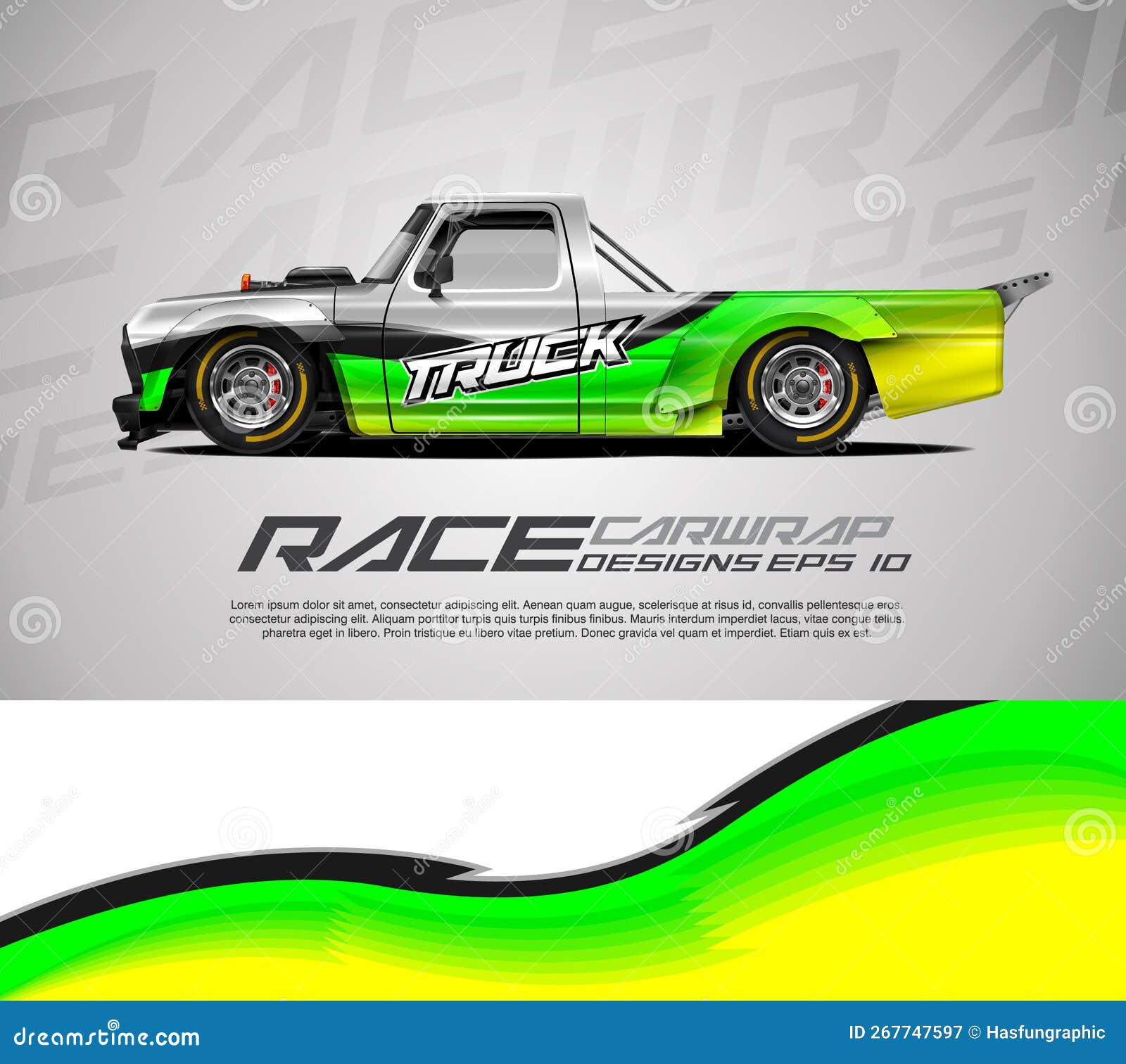 Truck Graphic Abstract Stripe Racing Background Kit Designs. Eps 10 ...