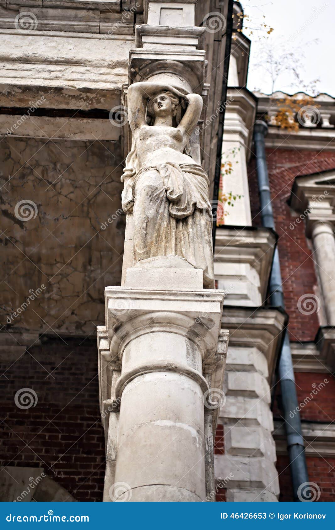 Caryatid column stock image. Image of sculpture, caryatid - 46426653