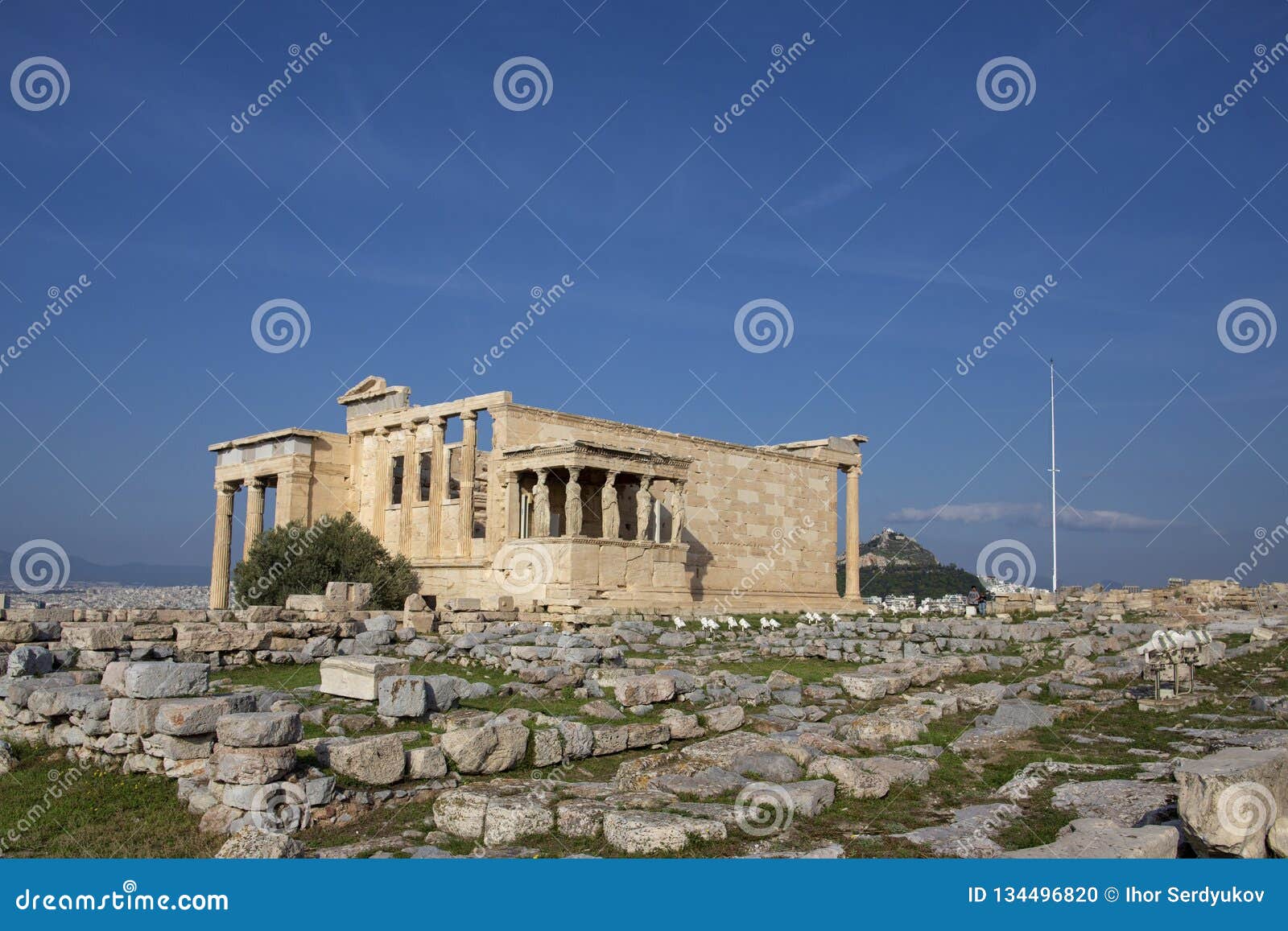 Caryatid Porch of the Erechtheion on the Acropolis at Athens. the ... Caryatid Porch of the Erechtheion on the Acropolis at Athens. the ...