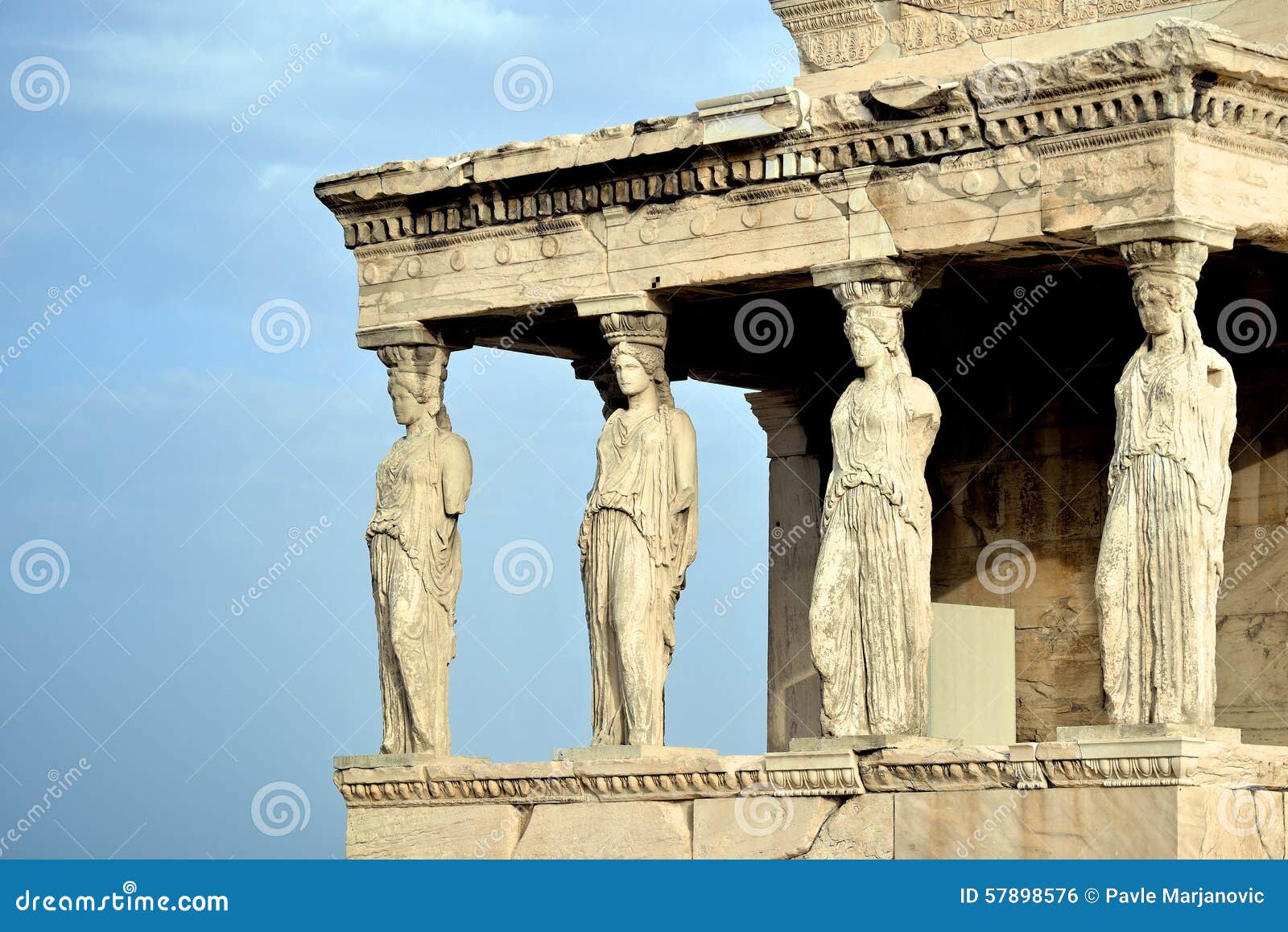 Caryatides at Acropolis of Athens Stock Photo - Image of artistic ...