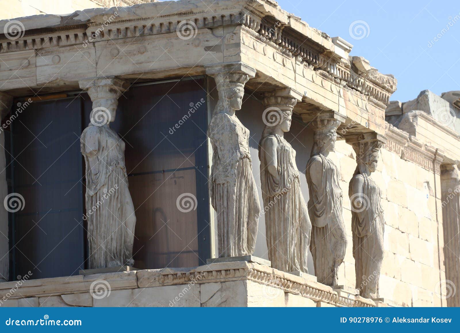 Caryatides, Acropolis of Athens Stock Photo - Image of monument ...