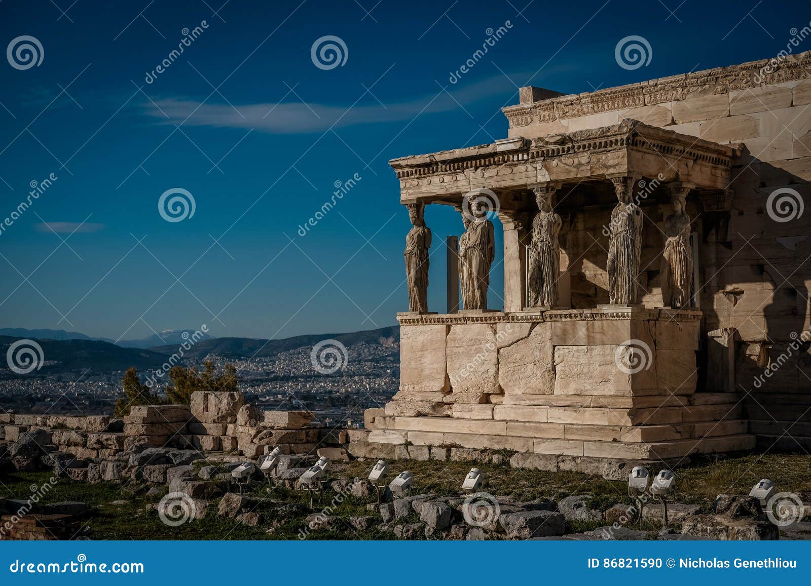 Caryatides stock photo. Image of caryatides, temple, greece - 86821590