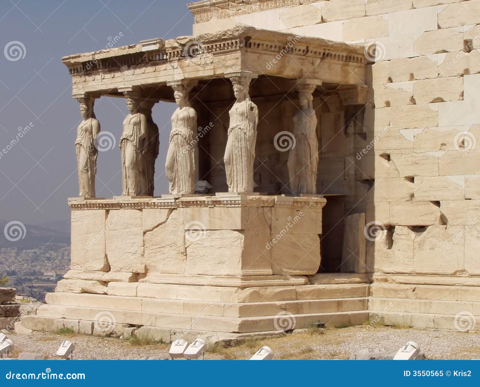 The Caryatids stock image. Image of pillars, ancient, ruins - 3550565