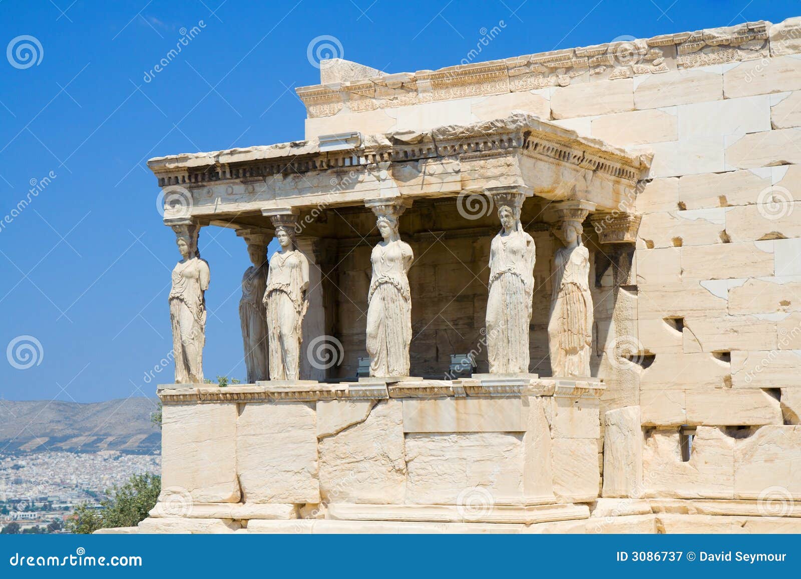 Caryatids at Athens stock image. Image of acropolis, archaeology - 3086737