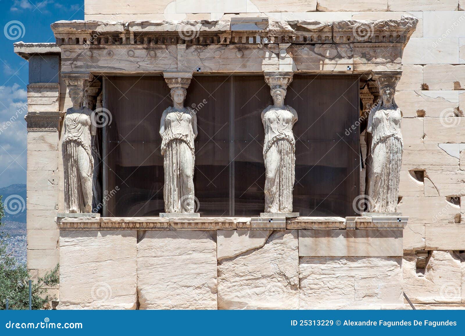 Caryatids Erechteion Acropolis Athens Greece Stock Image - Image of ...