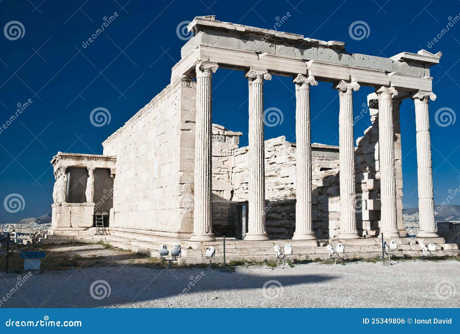 Caryatids Erechteion Acropolis Athens Greece Stock Photo - Image of ...
