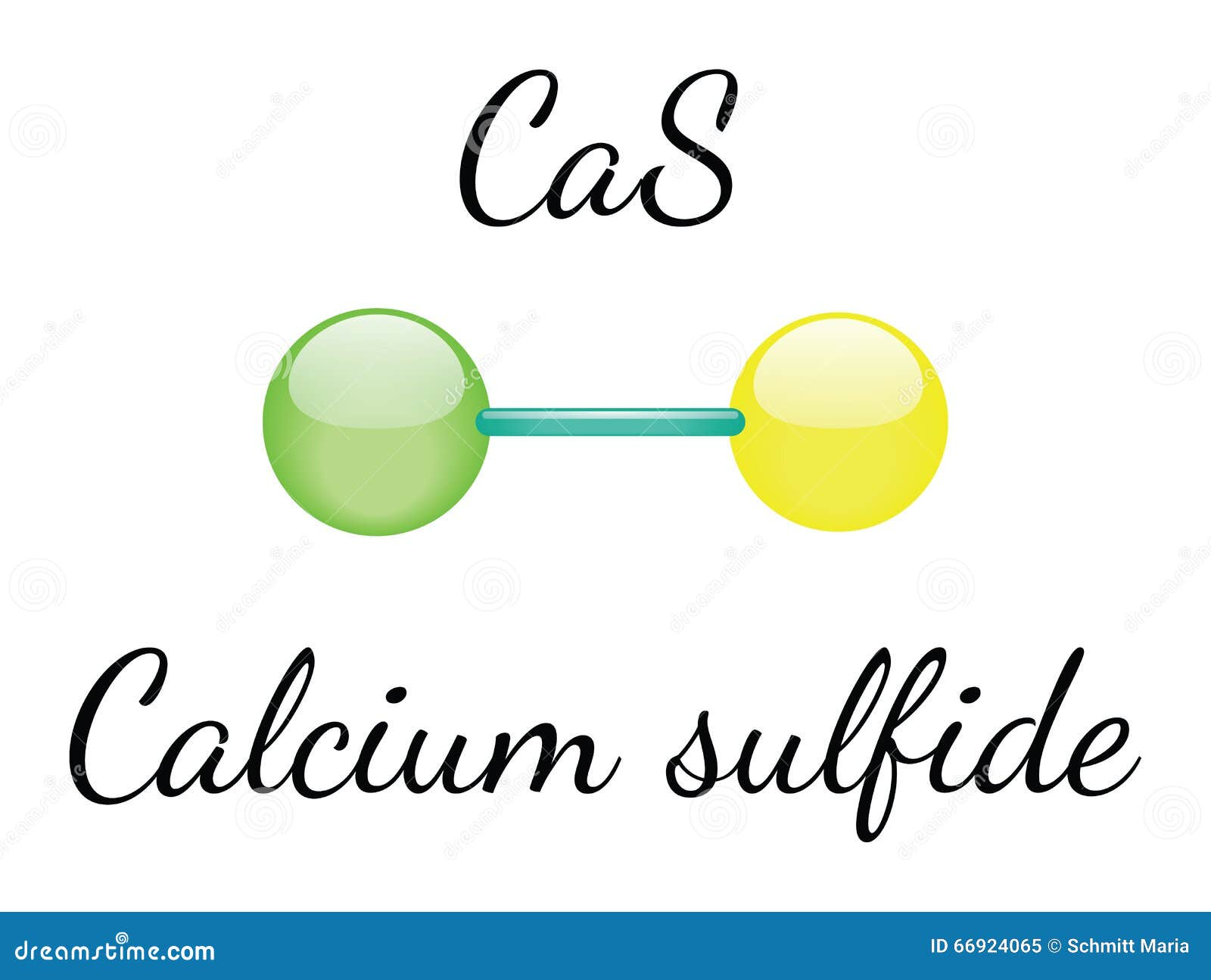CaS Calcium Sulfide Molecule Stock Vector - Illustration of vector ...