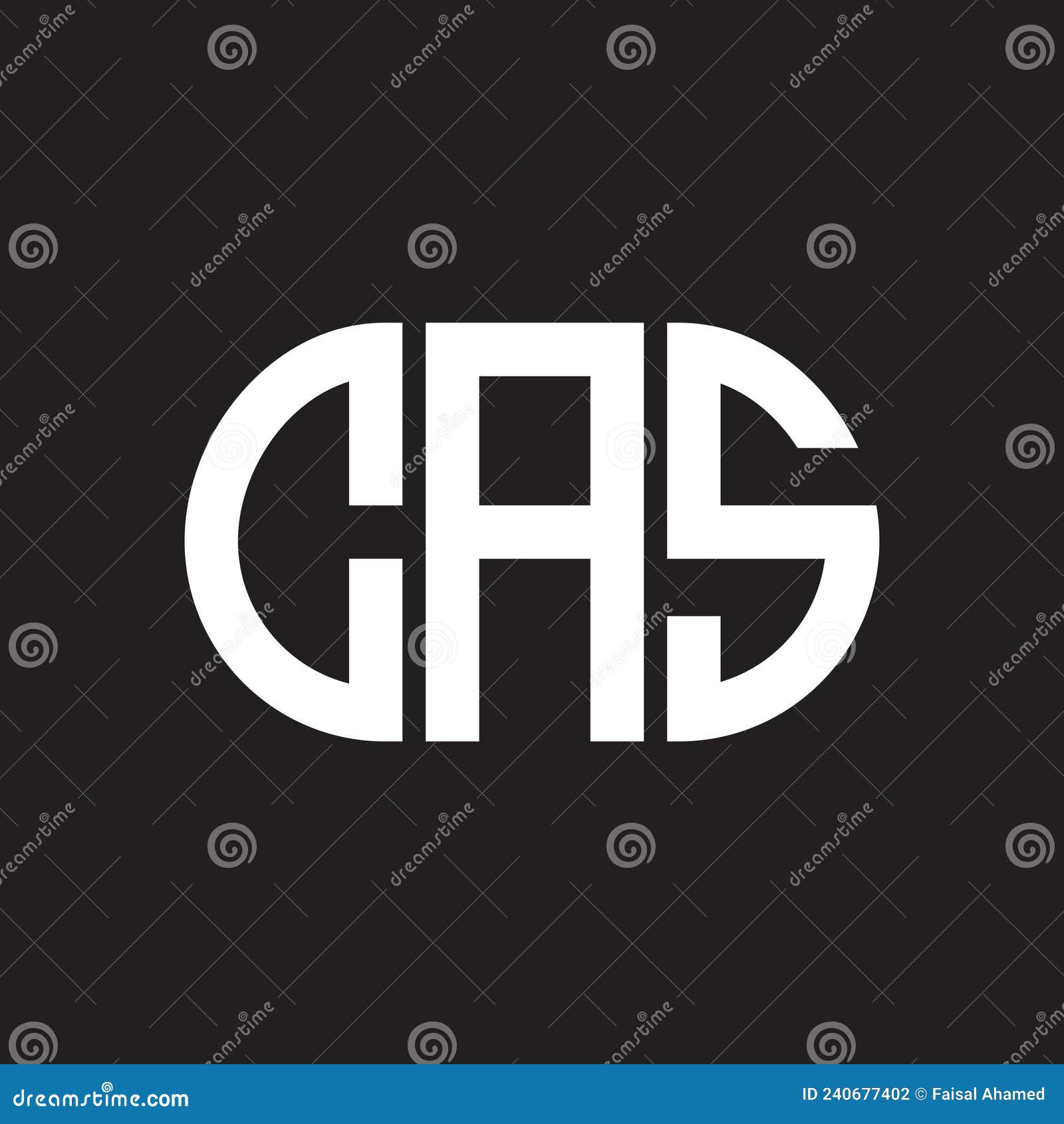 CAS Letter Logo Design On Black Background. CAS Creative Initials ...