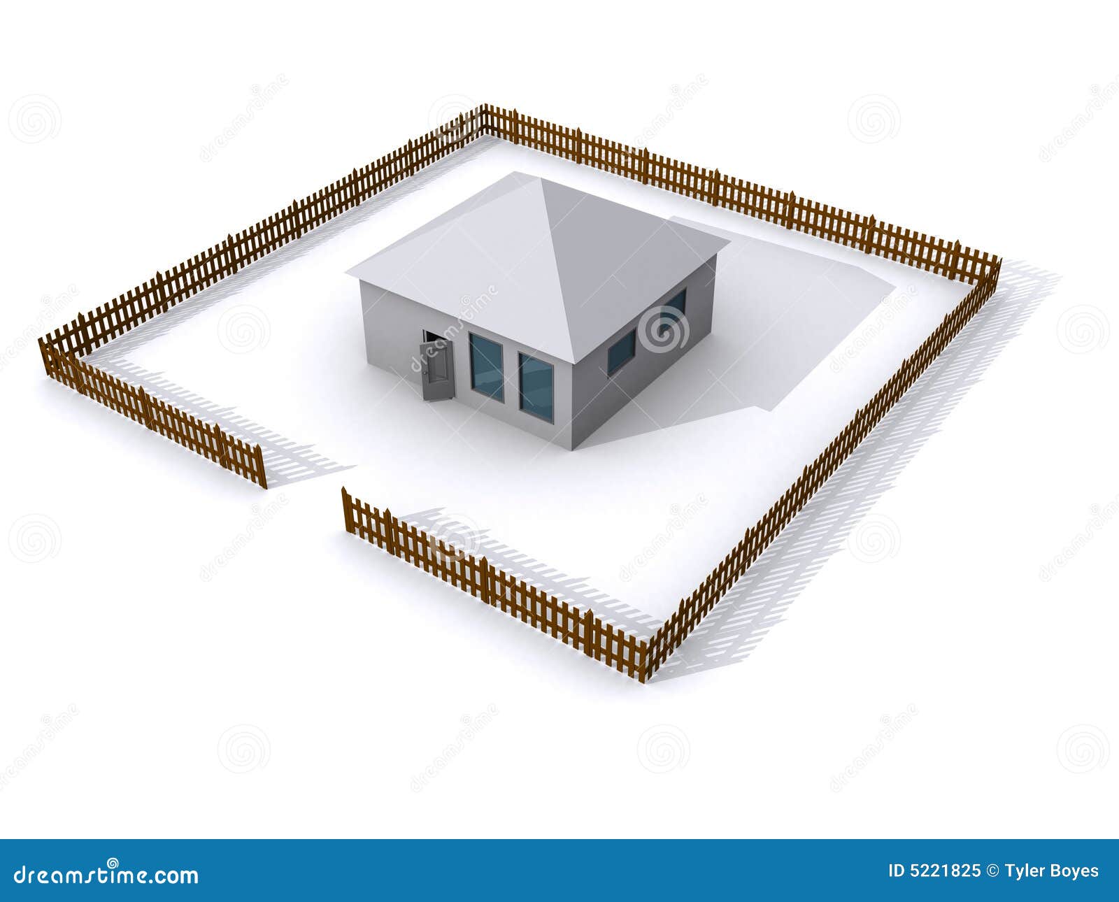 Casa 3D stock de ilustración. Ilustración de plan, modelo - 5221825