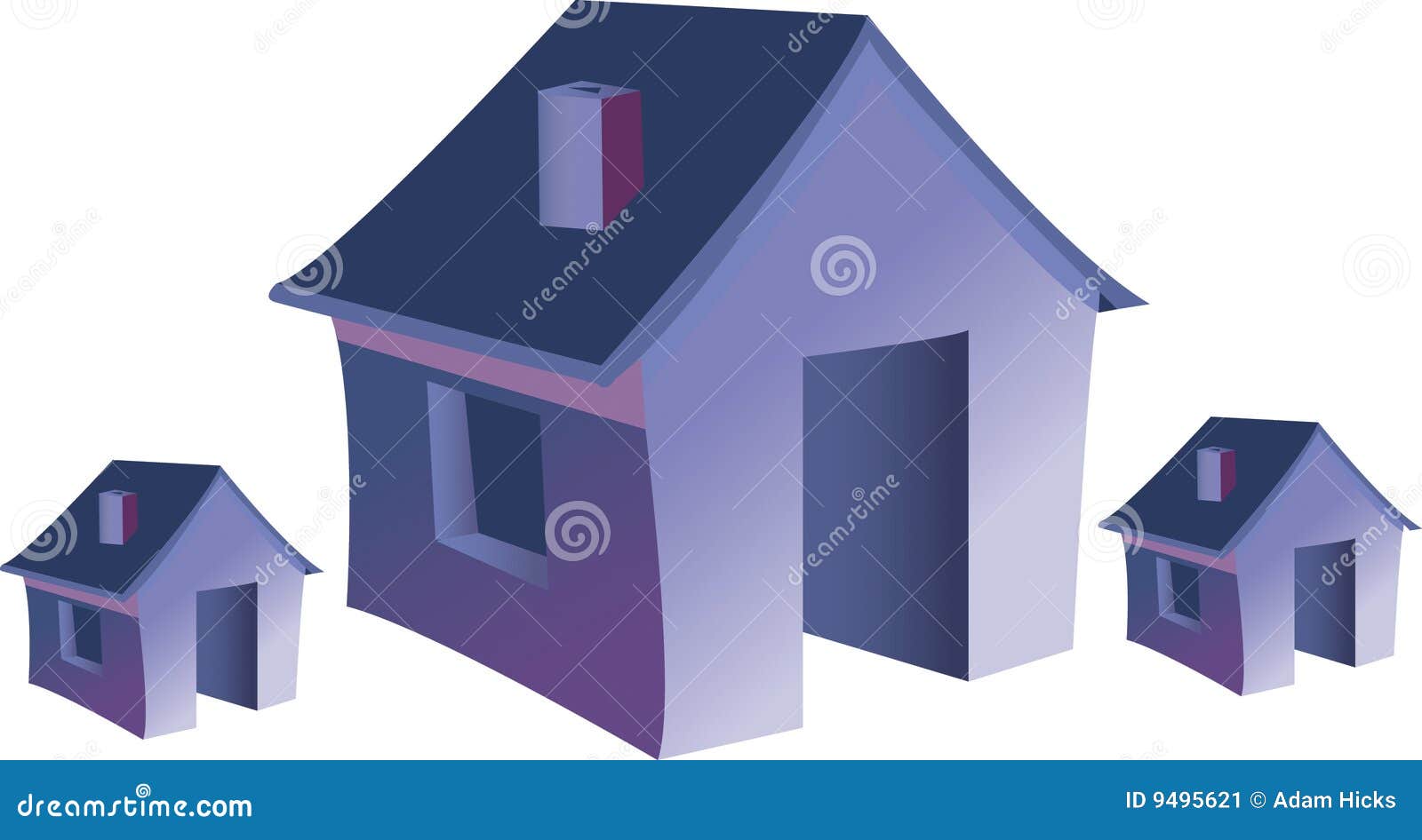 Casa 3D ilustración del vector. Ilustración de vector - 9495621