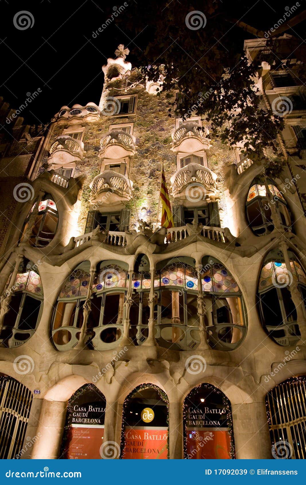 Casa Batllo, Barcelona editorial stock image. Image of bones - 17092039