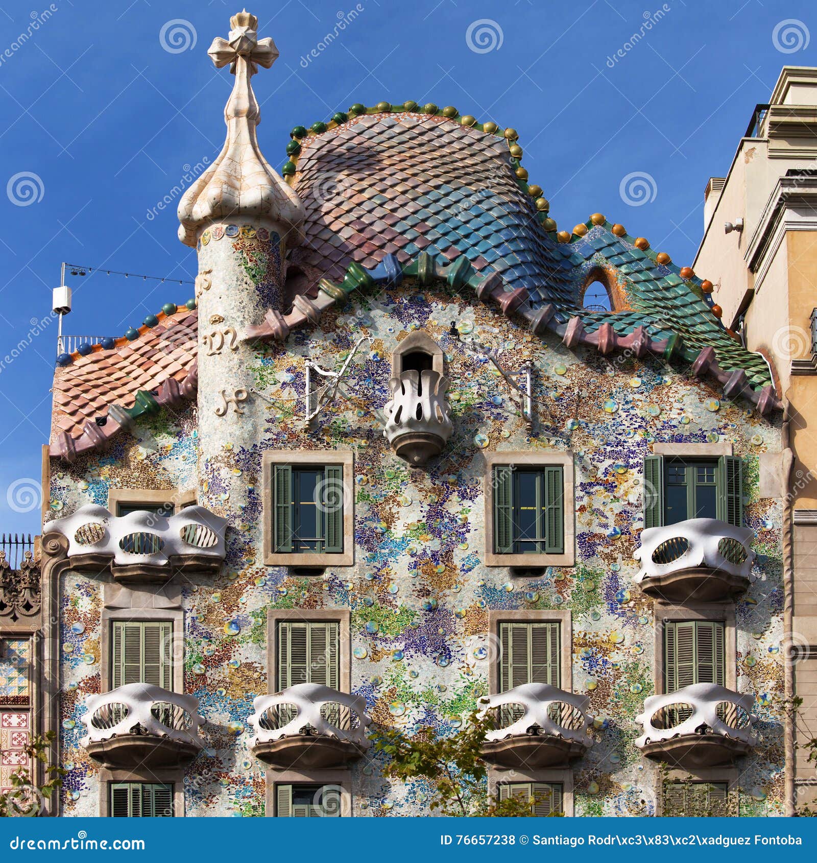 Casa Batllo editorial stock photo. Image of gaudi, spain - 76657238