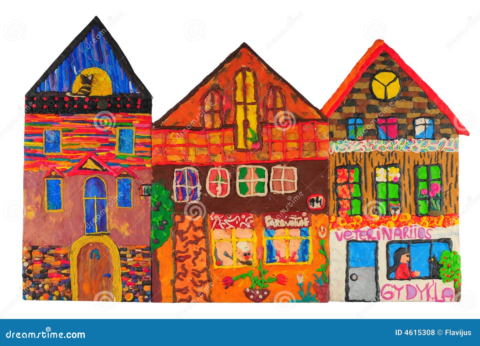 Casa colorata Plasticine illustrazione di stock. Illustrazione di casa ...