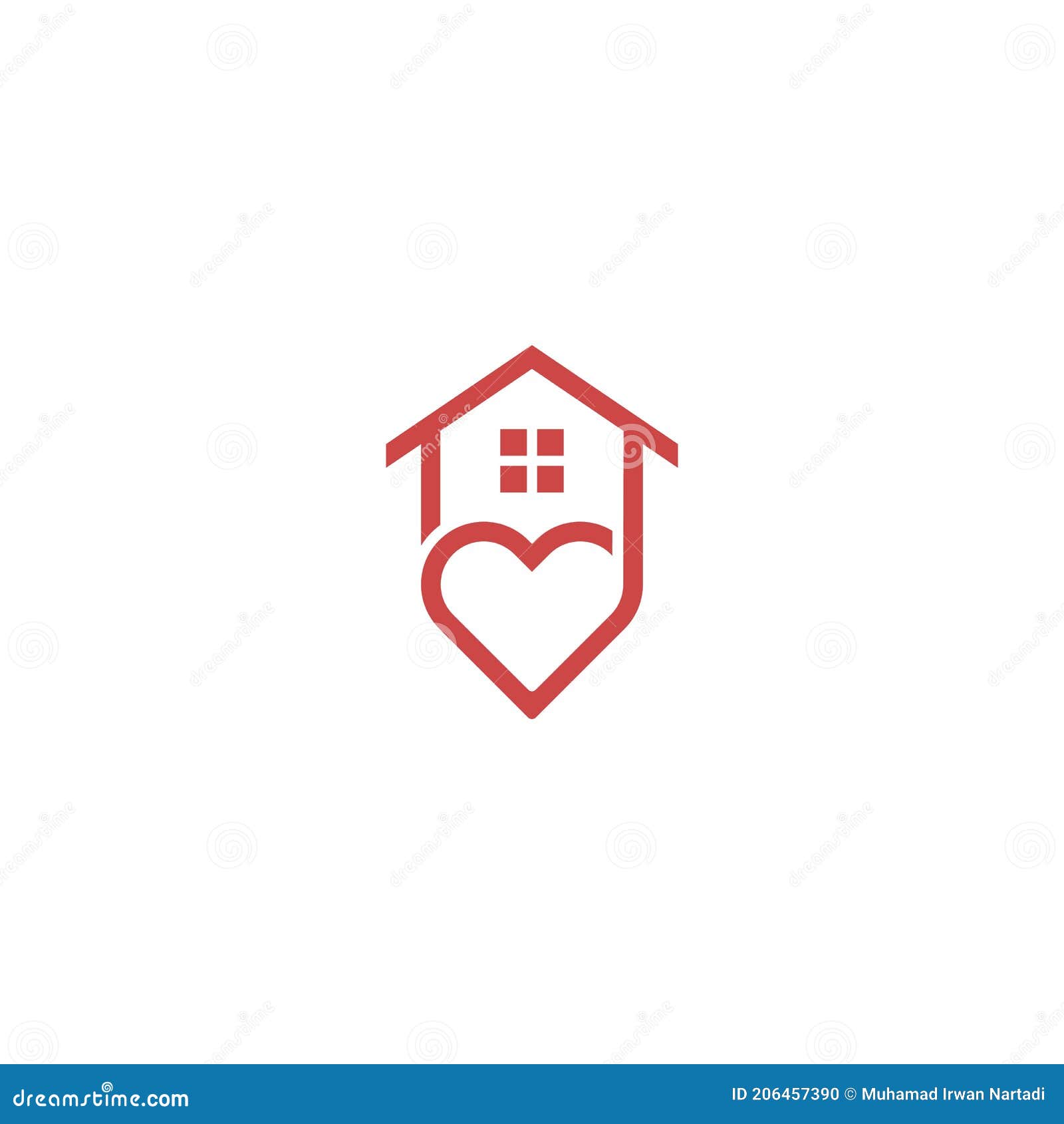 Casa De Amor. Plantilla De Icono De Logotipo Vectorial Ilustración del ...