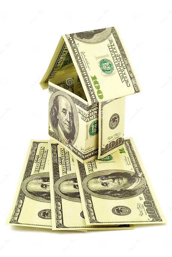 Casa de billetes de banco imagen de archivo. Imagen de casa - 3500015
