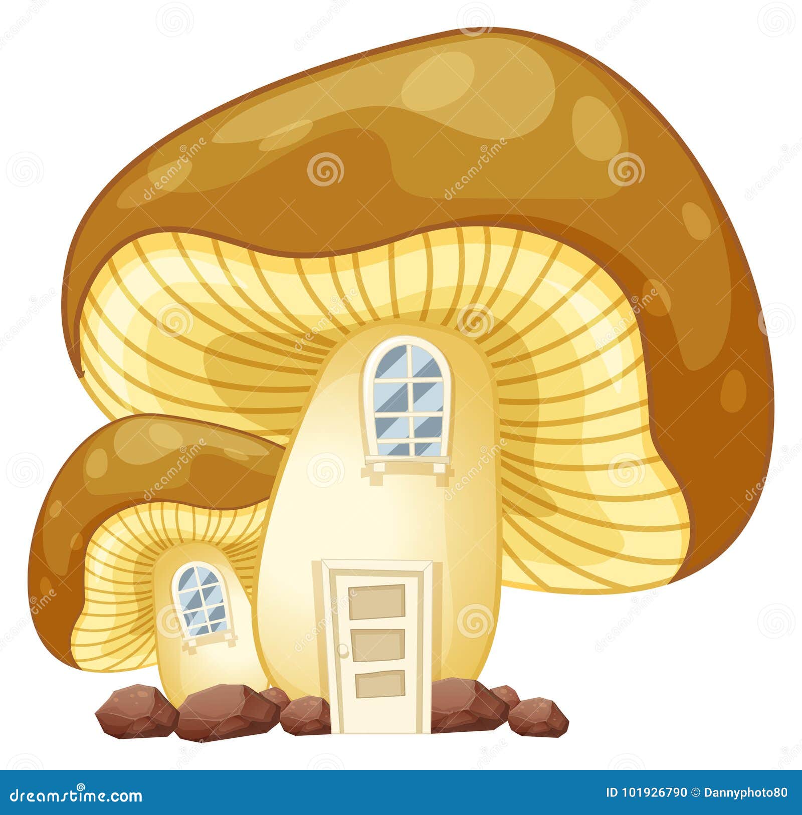 Casa De La Seta Con La Puerta Y Las Ventanas Ilustración del Vector ...