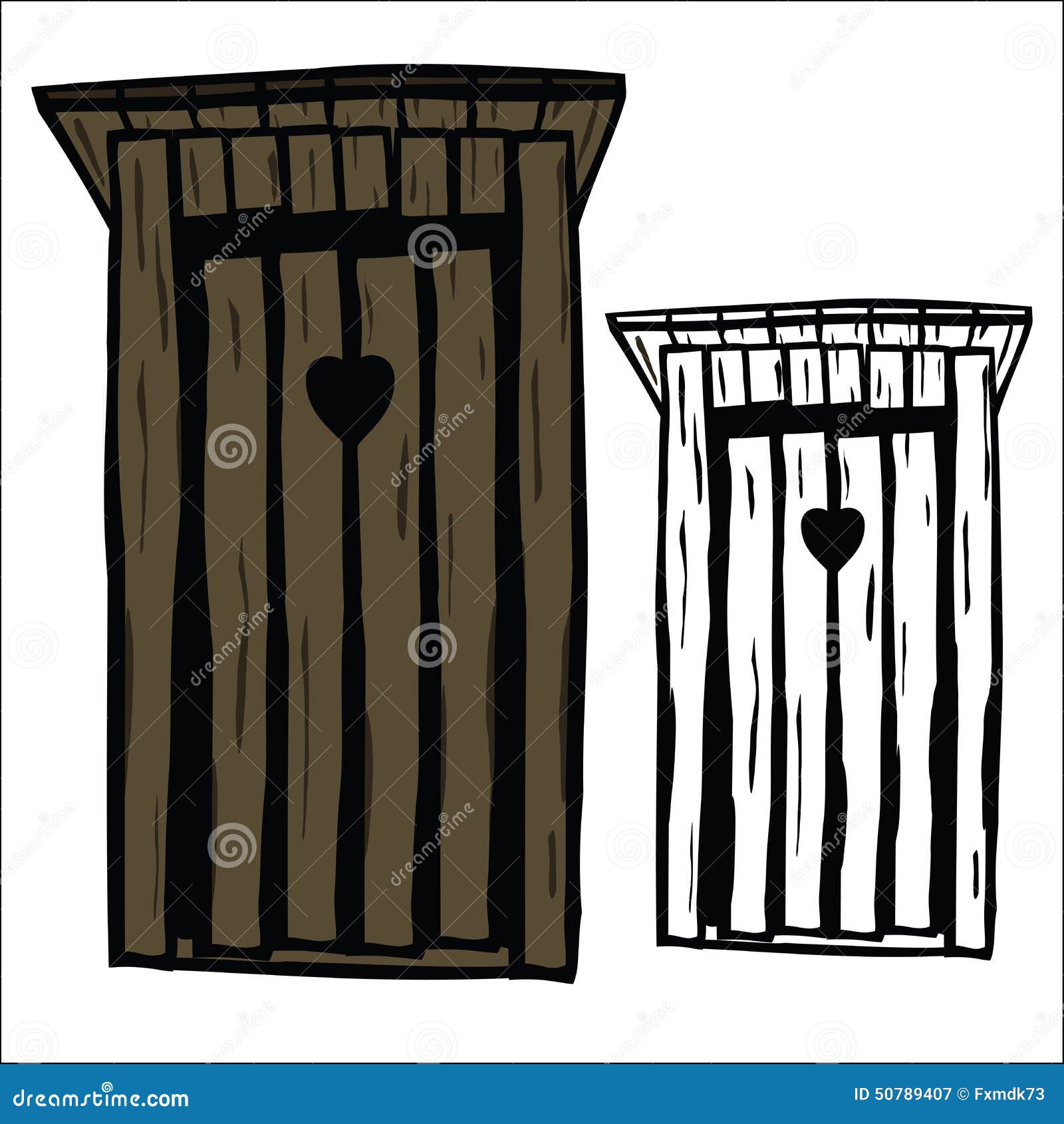 Casa de madera del retrete ilustración del vector. Ilustración de resto ...