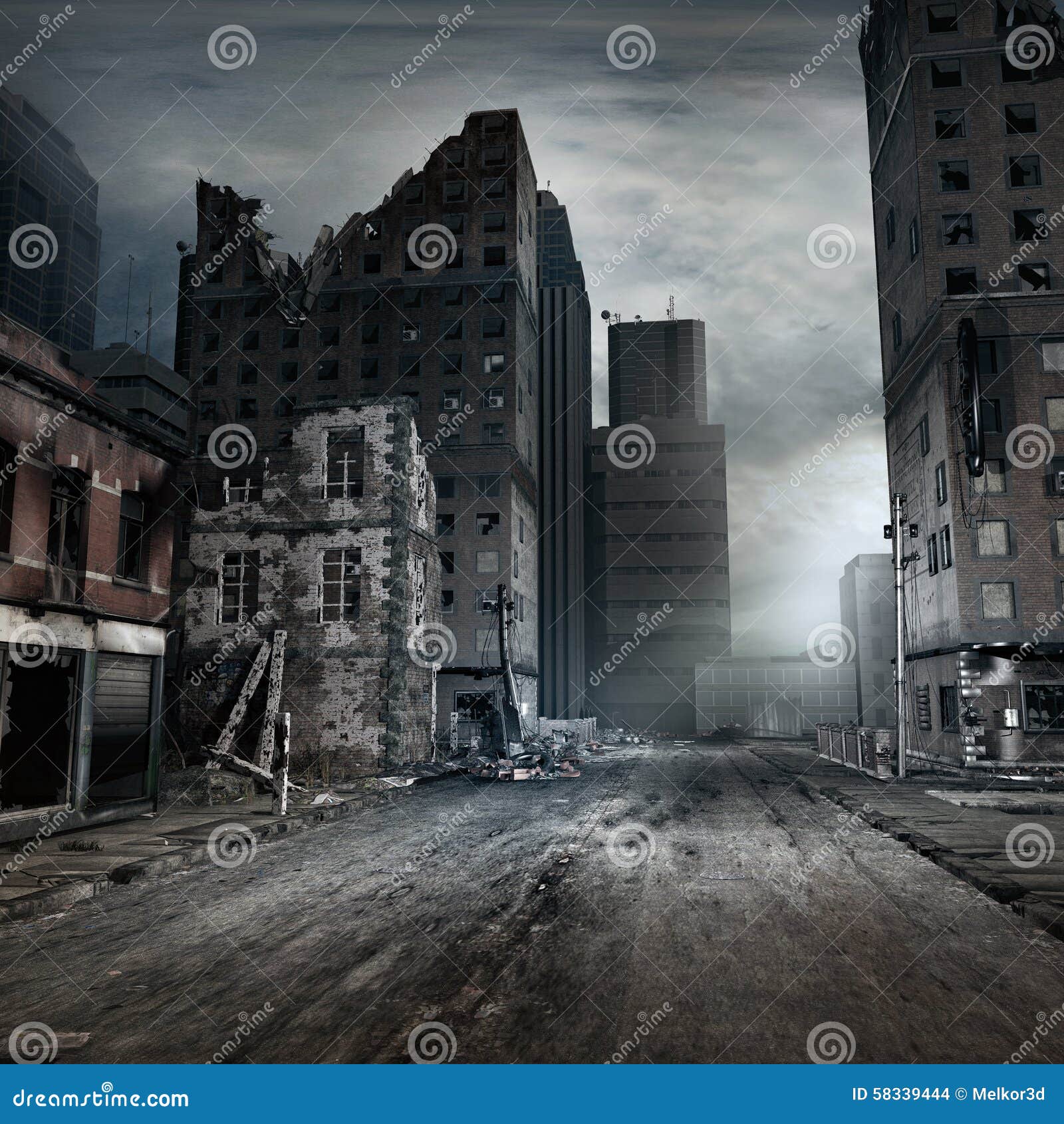 Casa de vivienda destruida stock de ilustración. Ilustración de ...