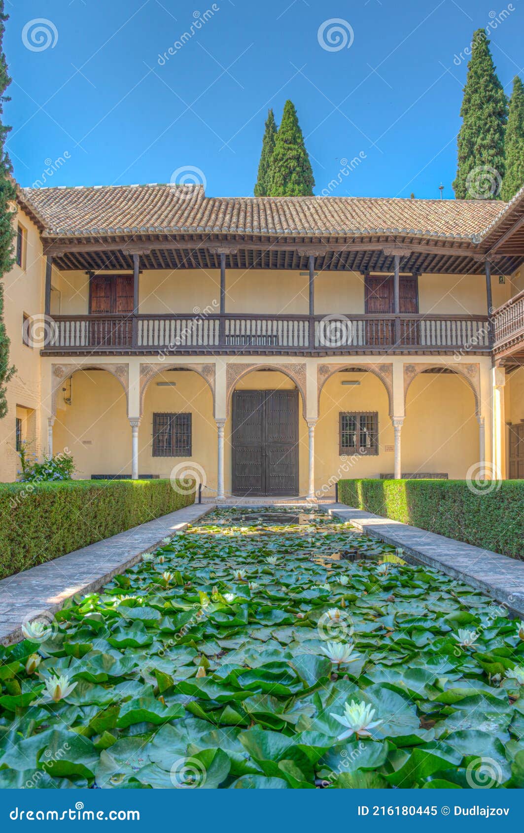 Casa Del Chapiz in Spanish Town Granada Stock Image - Image of garden ...
