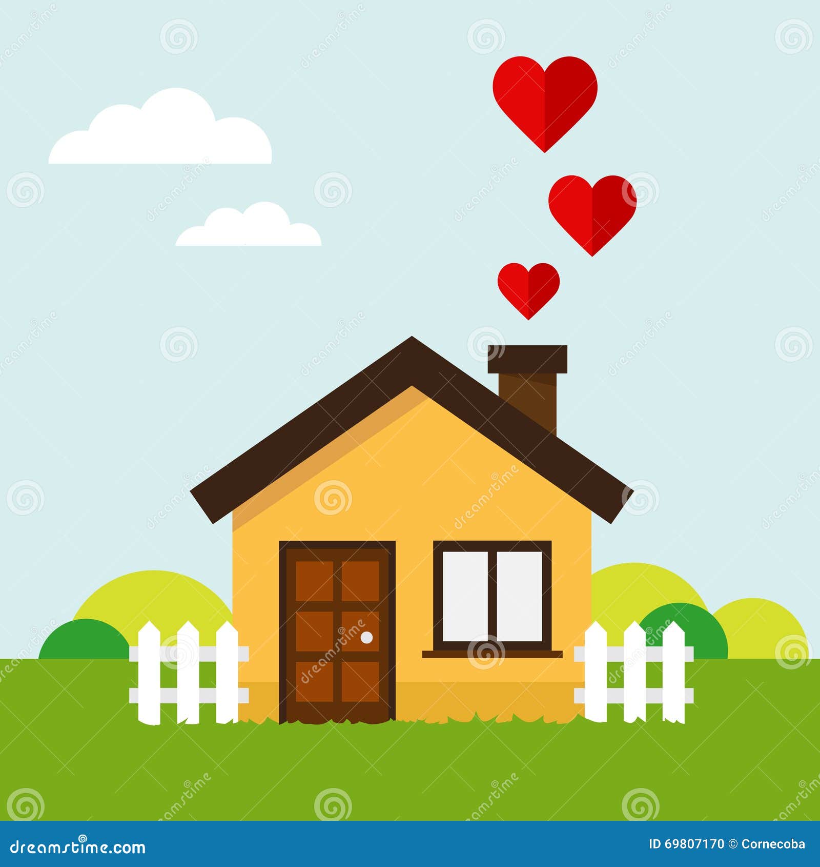 Casa del corazón del amor ilustración del vector. Ilustración de ...