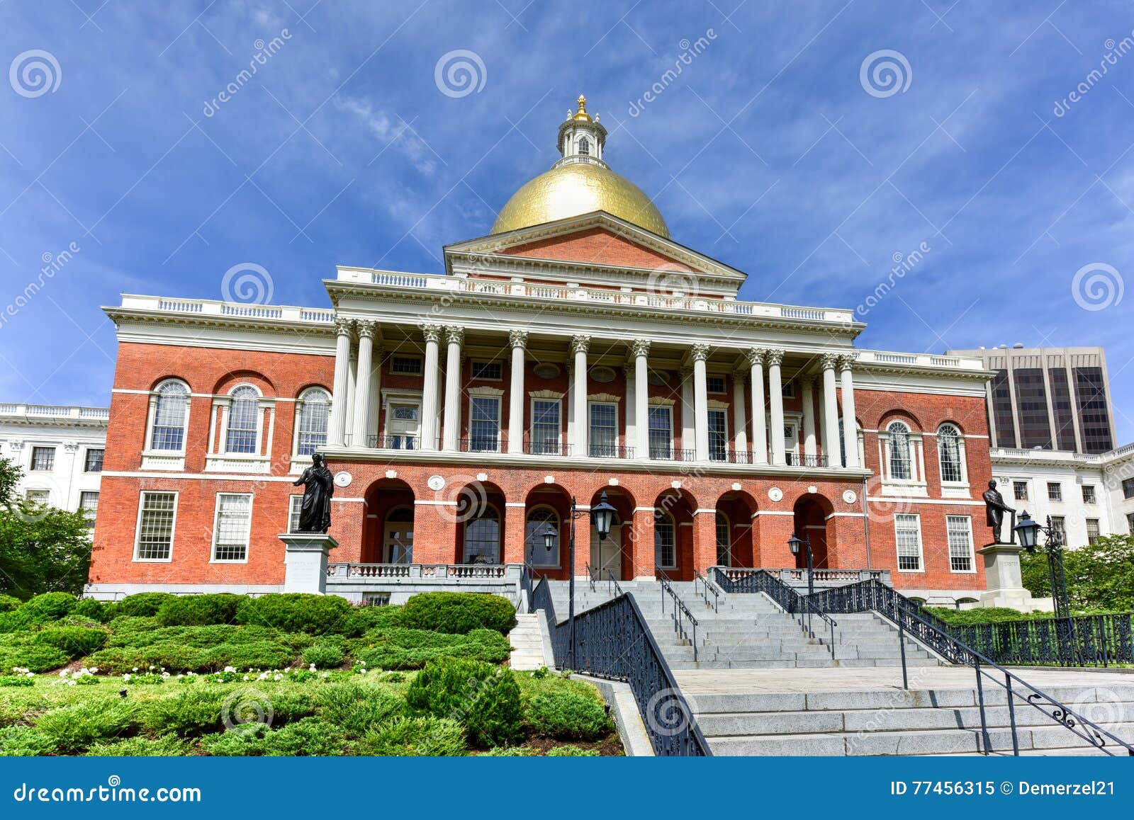 Casa Del Estado De Massachusetts En Boston Imagen de archivo - Imagen ...