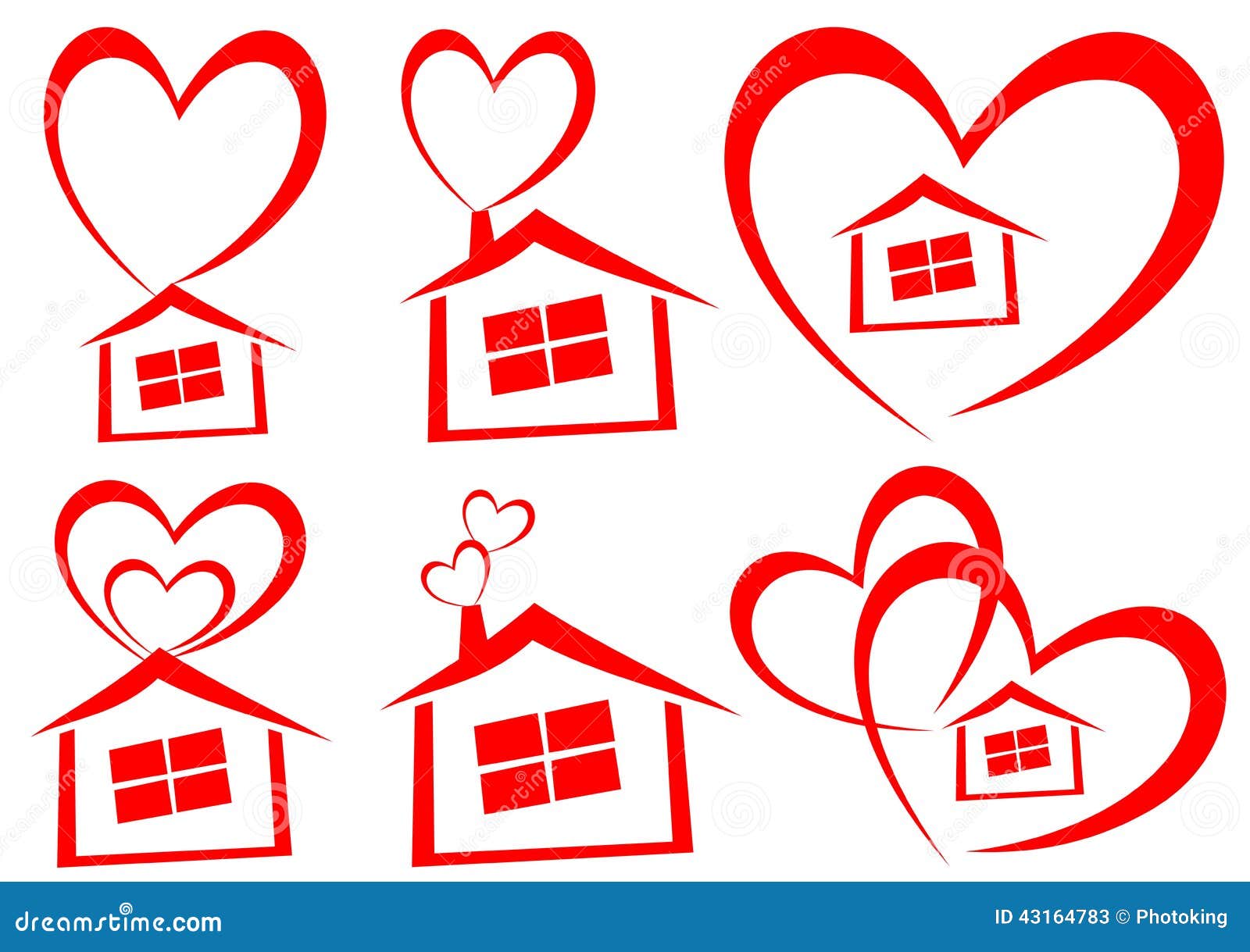 Casa do amor ilustração do vetor. Ilustração de calmo - 43164783