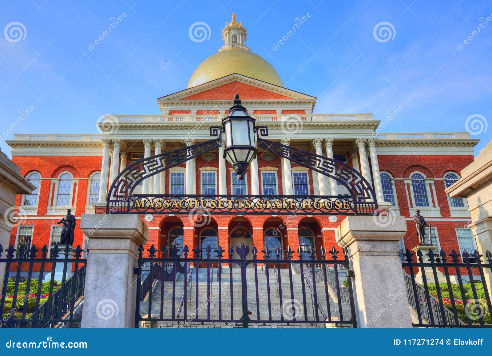 Casa Do Estado De Massachusetts Em Boston Foto de Stock - Imagem de ...