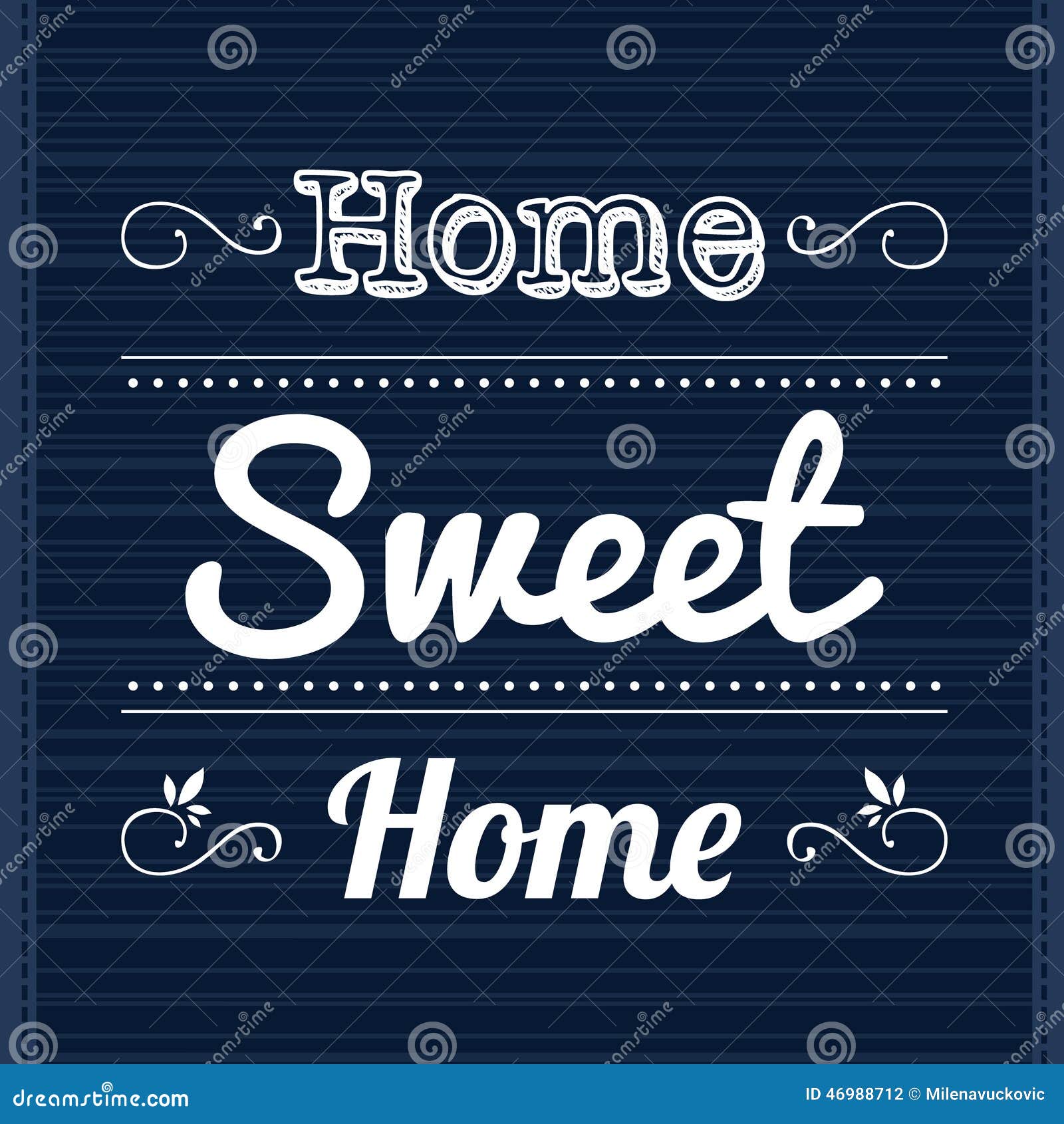 Casa doce home do slogan ilustração do vetor. Ilustração de slogan ...