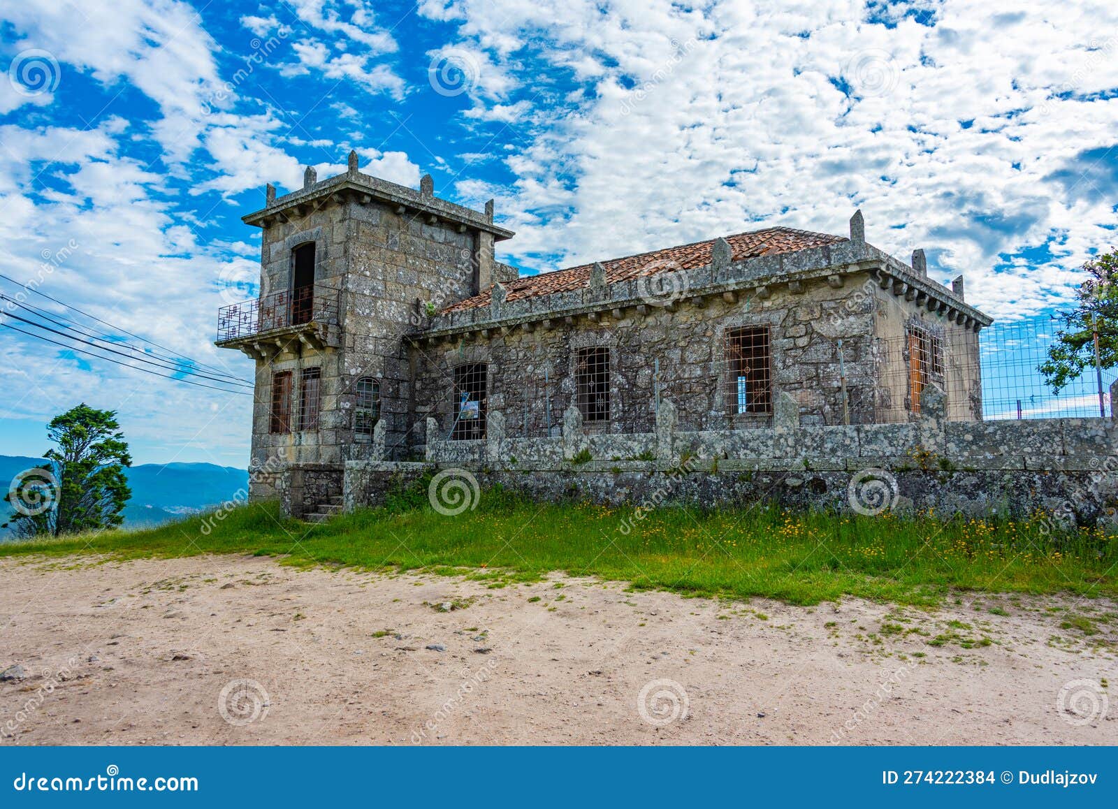 Casa Forestal at the Santa Trega Mountain in Spain Stock Photo - Image ...