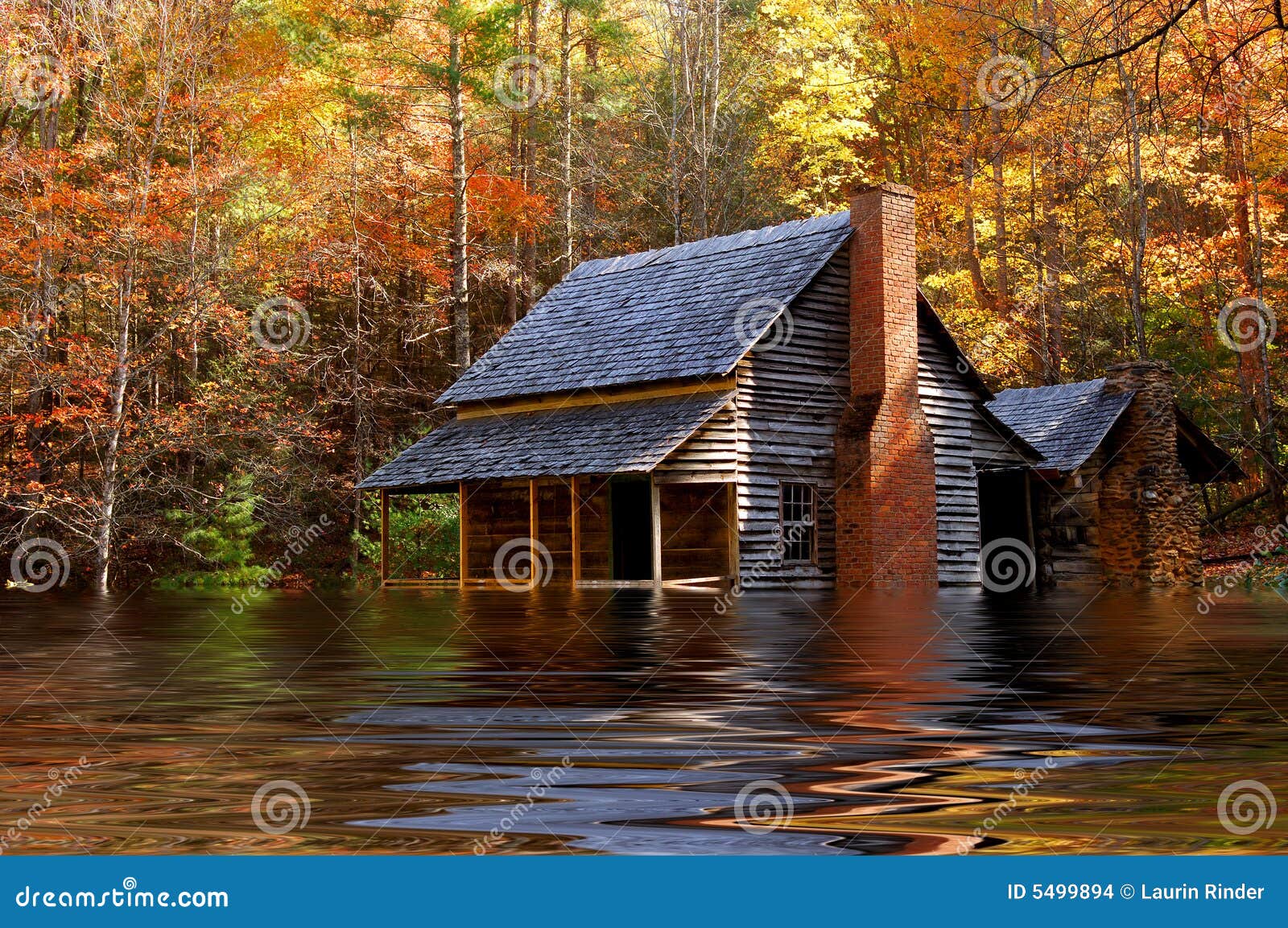 Casa inundada de Iowa foto de stock. Imagem de fundo, colheita - 5499894
