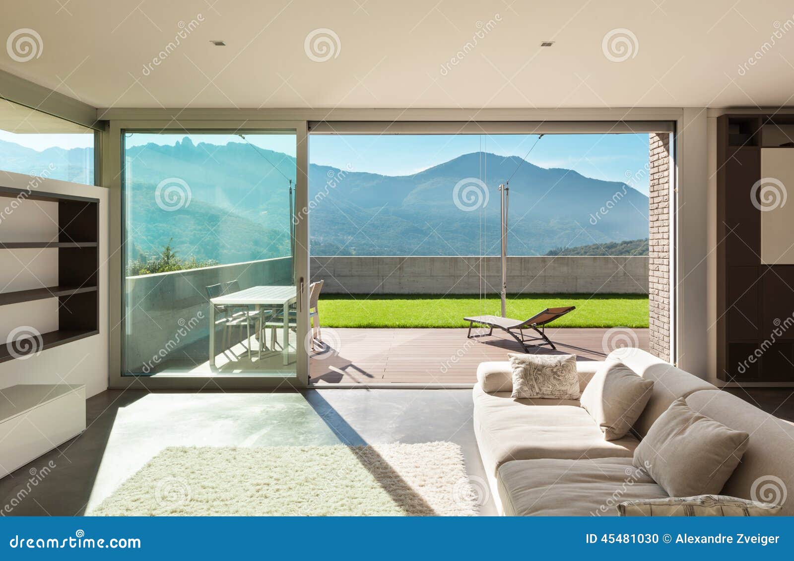 Casa Moderna Interior, Sala De Estar Foto de archivo - Imagen de estilo ...