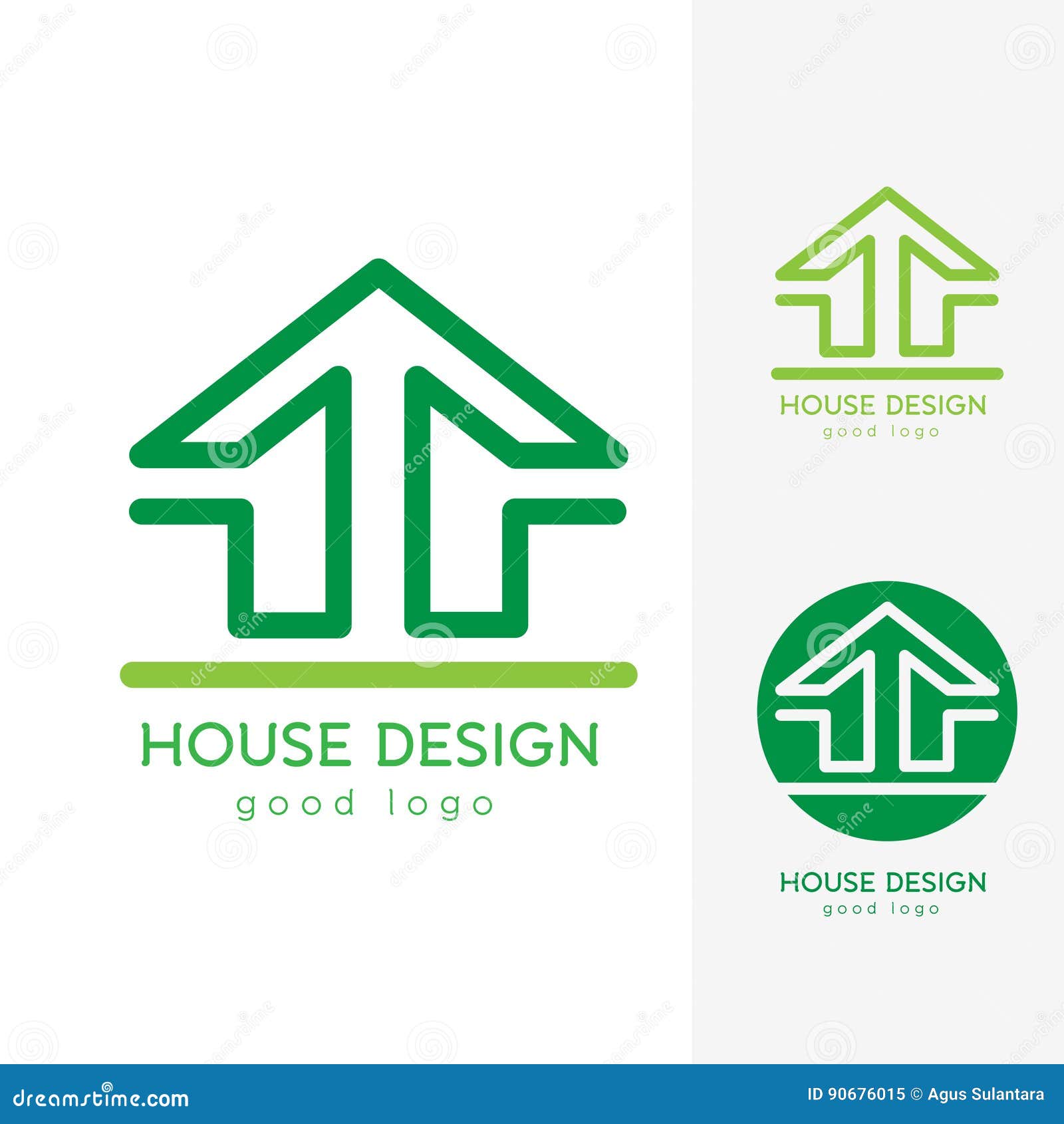 Casa Moderna Logo Design Template Flat Simple Ilustração do Vetor ...