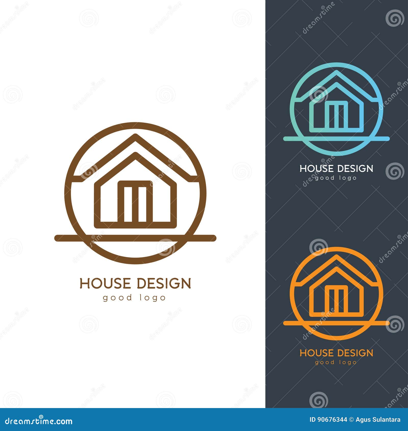 Casa Moderna Logo Design Template Flat Simple Ilustração do Vetor ...