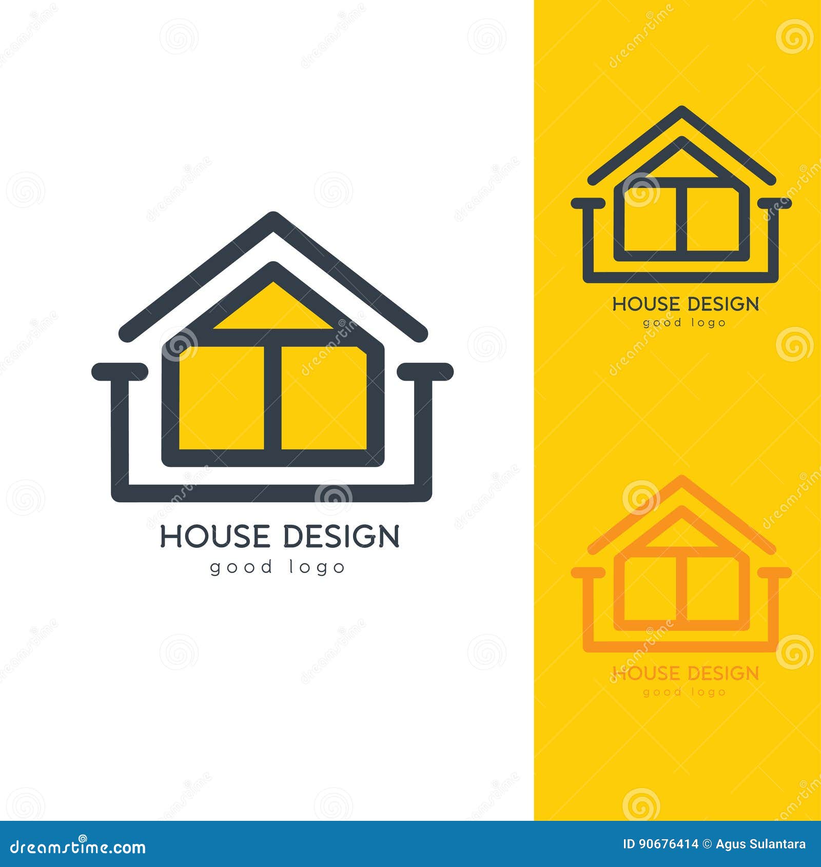 Casa Moderna Logo Design Template Flat Simple Ilustração do Vetor ...