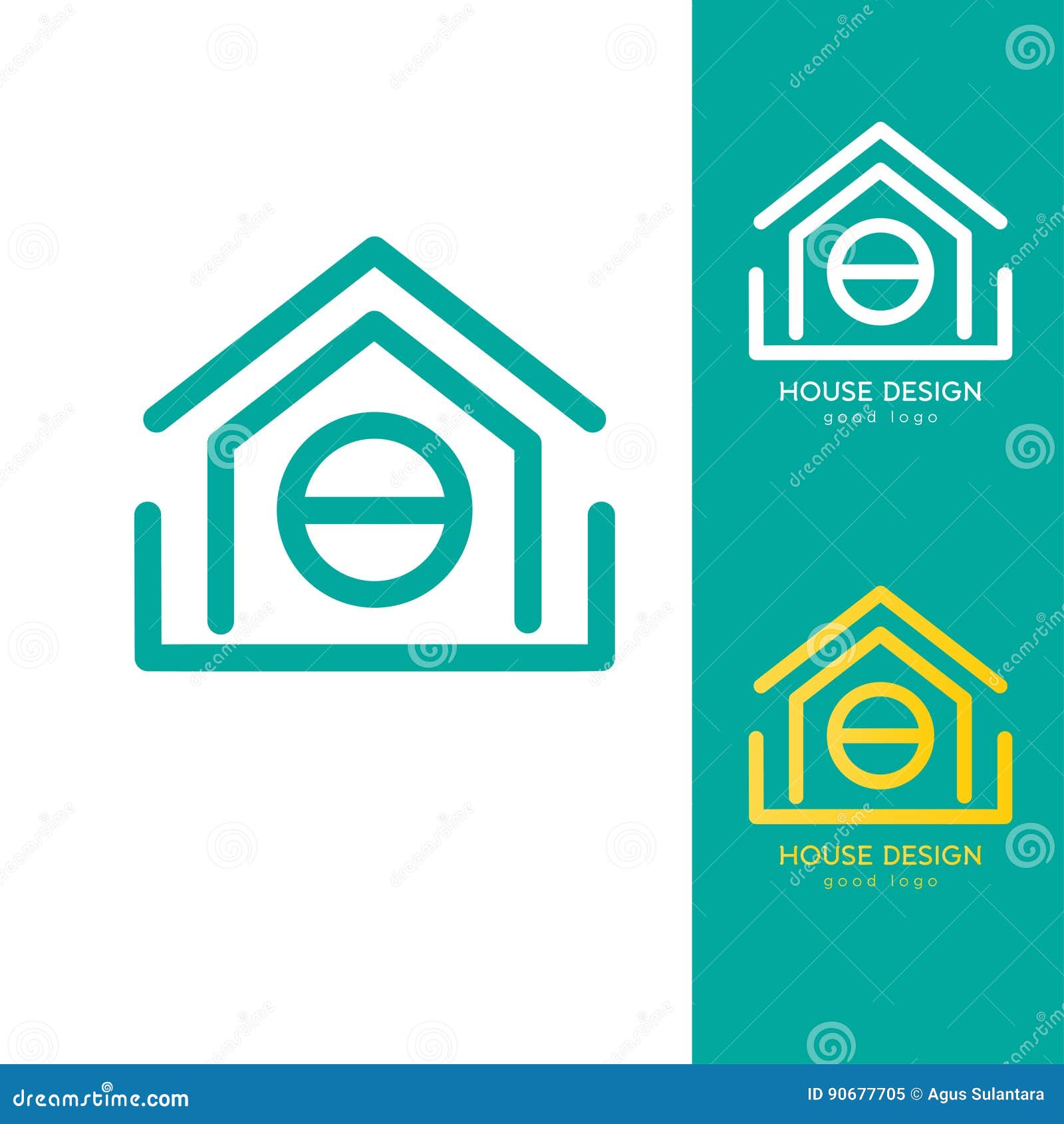Casa Moderna Logo Design Template Flat Simple Ilustração do Vetor ...
