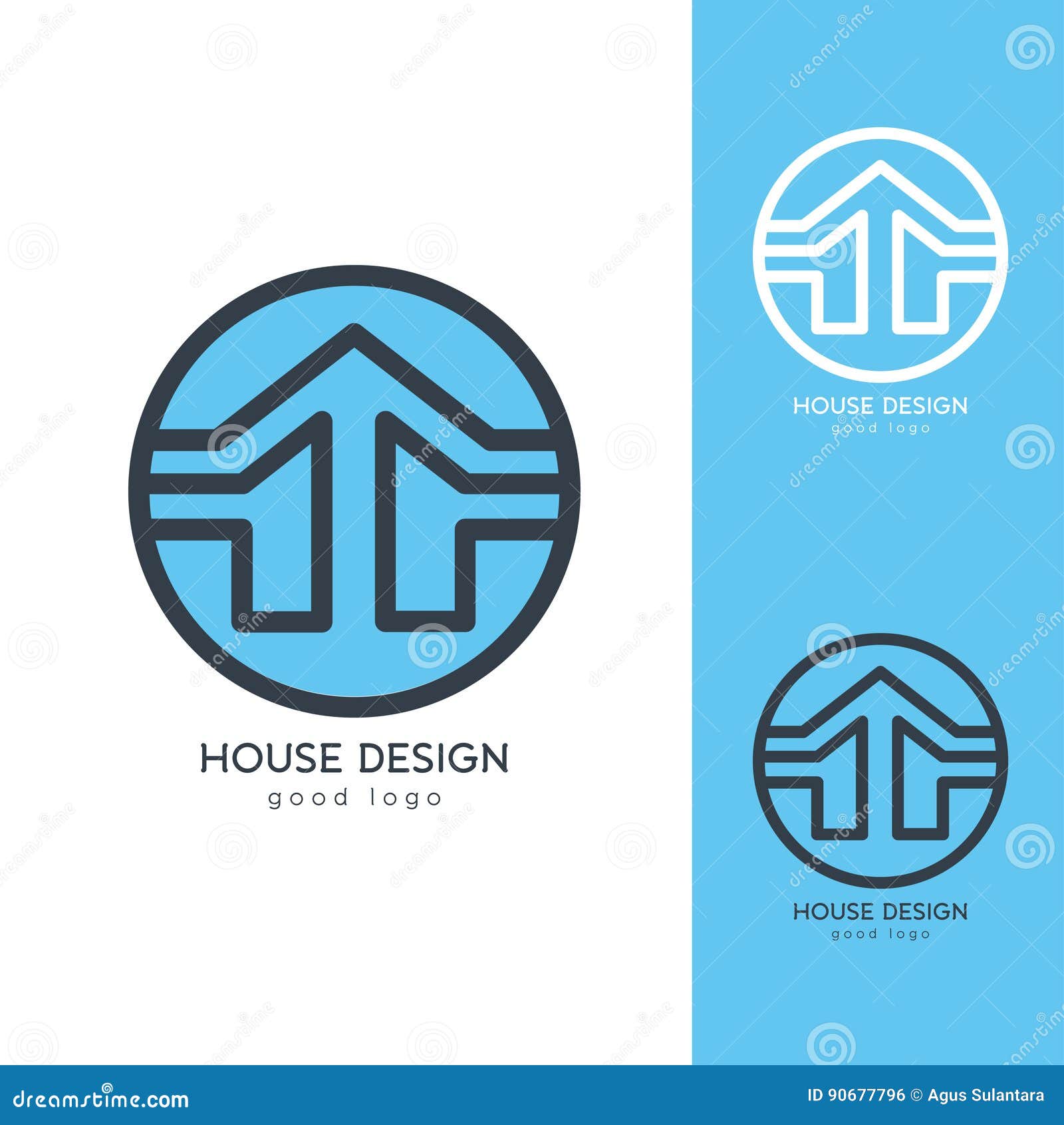 Casa Moderna Logo Design Template Flat Simple Ilustração Stock ...