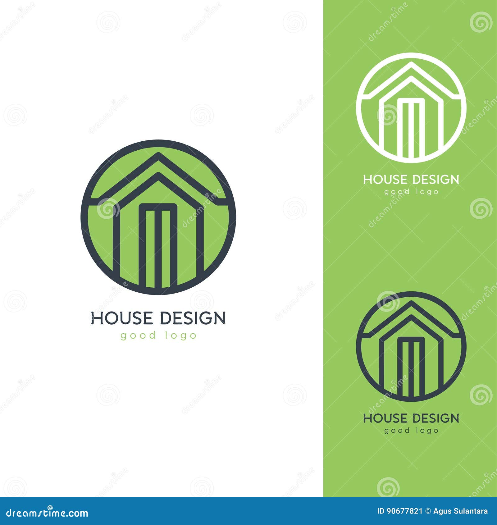 Casa Moderna Logo Design Template Flat Simple Stock de ilustración ...