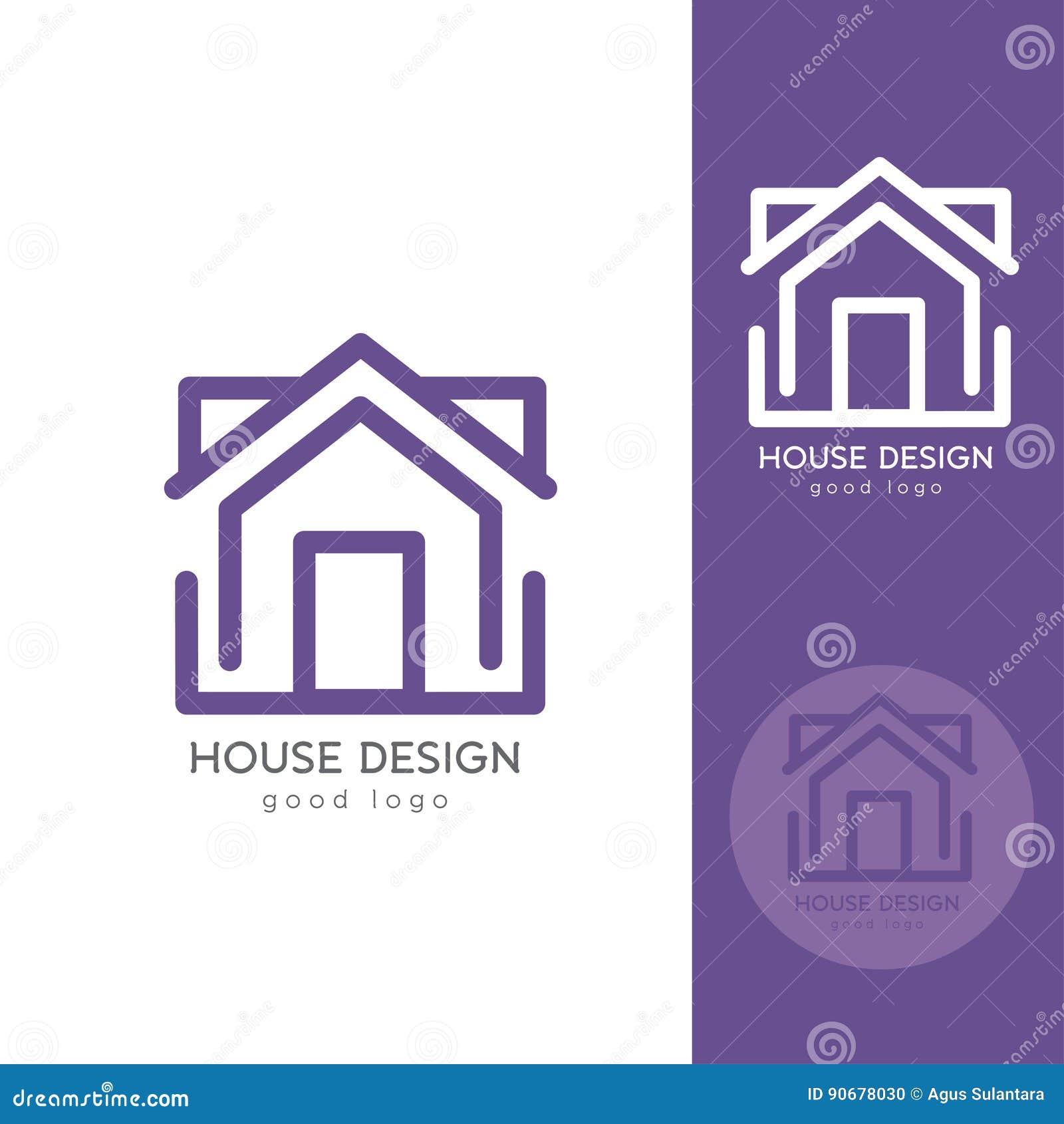 Casa Moderna Logo Design Template Flat Simple Ilustração do Vetor ...