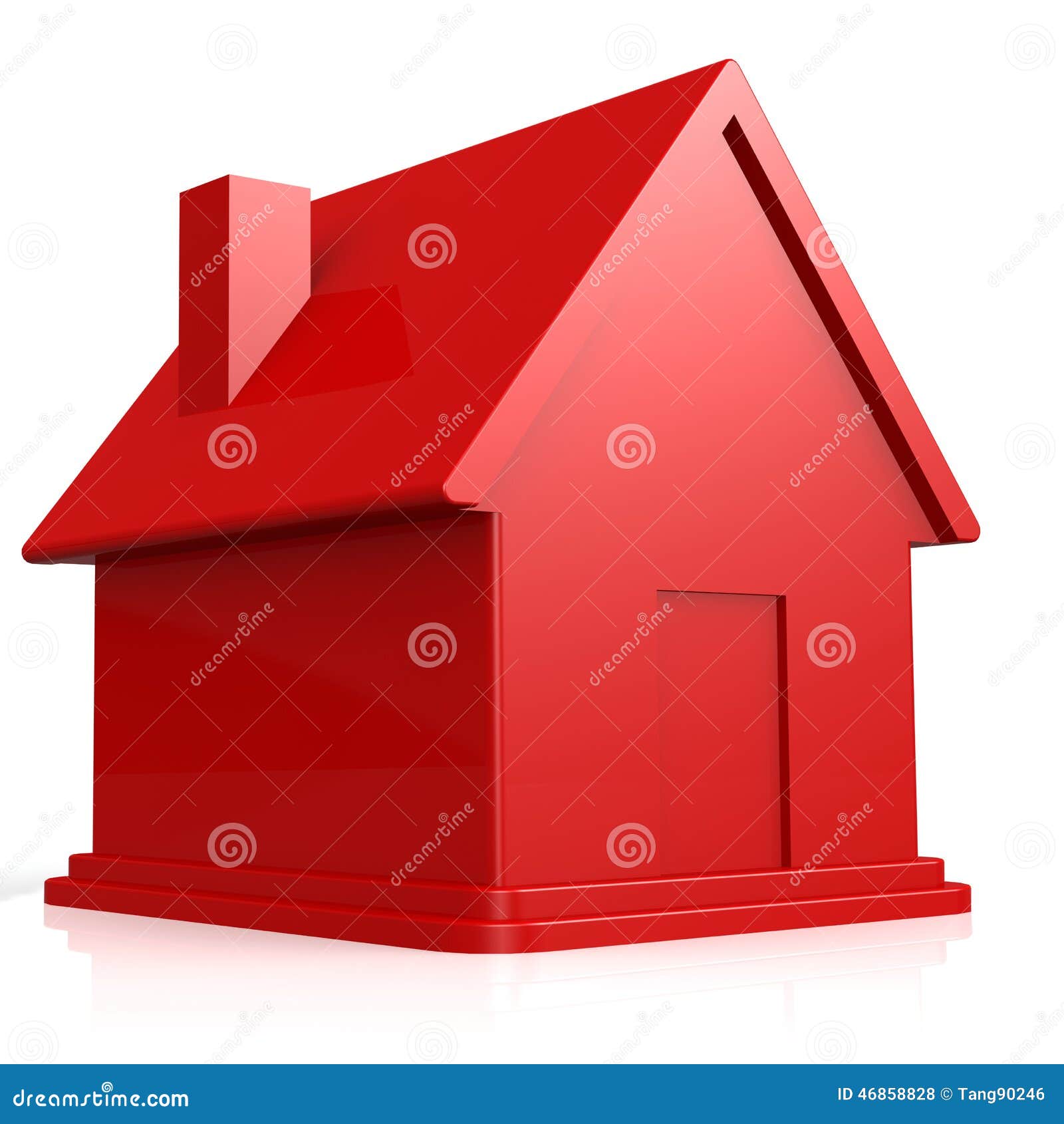 Casa roja stock de ilustración. Ilustración de ilustraciones - 46858828