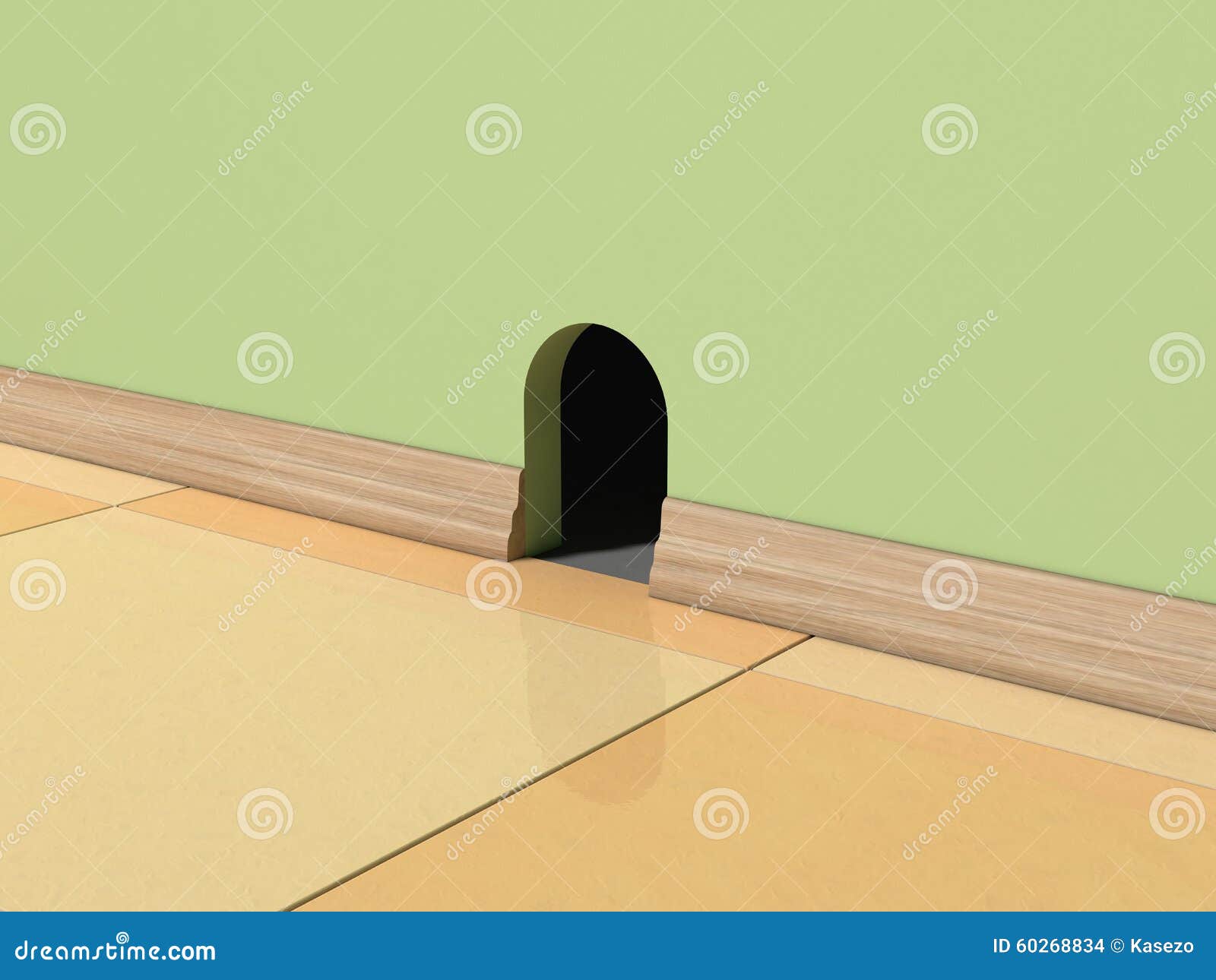 Casa simples do rato 3d ilustração stock. Ilustração de furo - 60268834