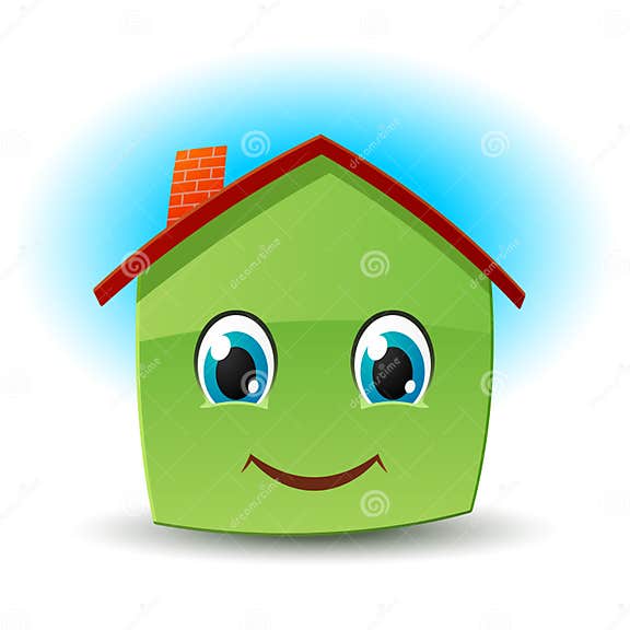 Casa sorridente illustrazione vettoriale. Illustrazione di felice ...