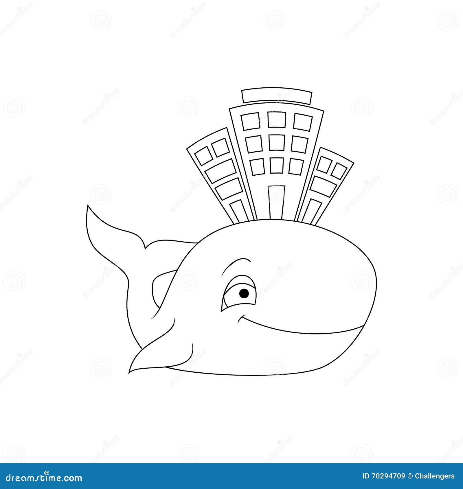 Casa Stilizzata Alla Balena Illustrazione Vettoriale - Illustrazione di ...