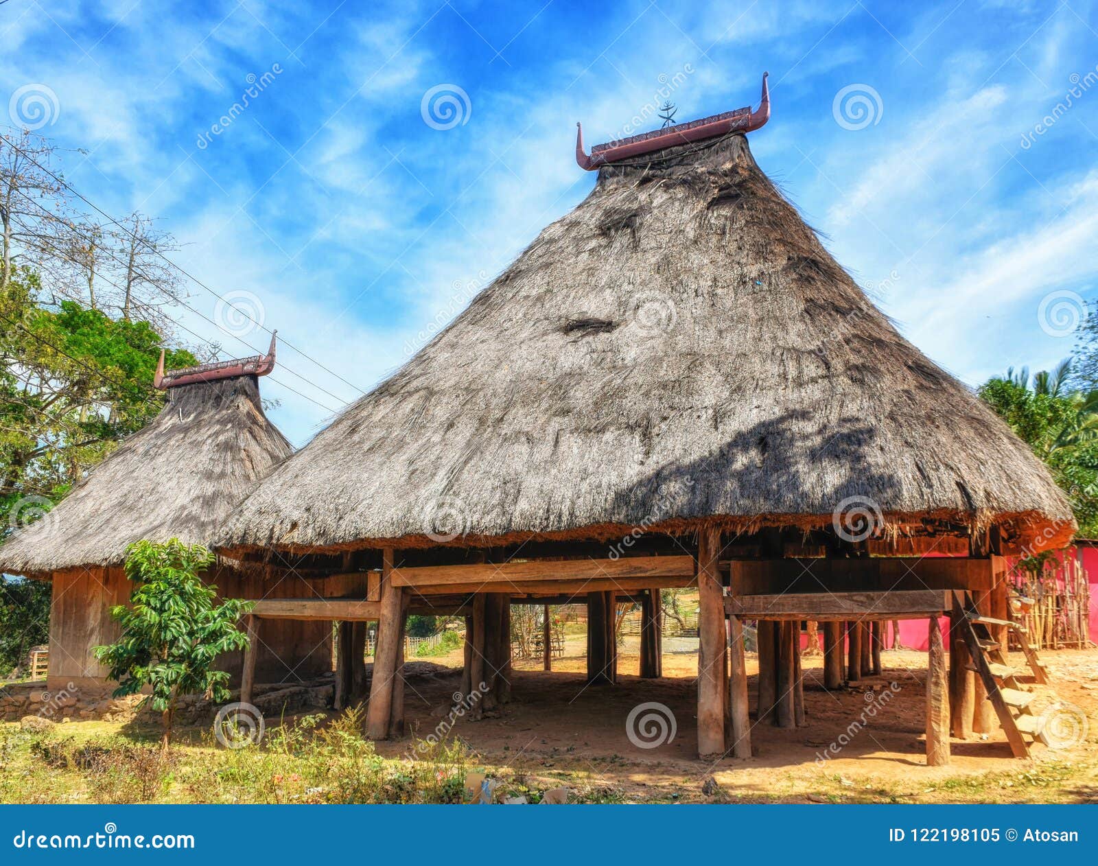 Casa Tradicional Em Timor-Leste, Timor Leste Imagem de Stock - Imagem ...