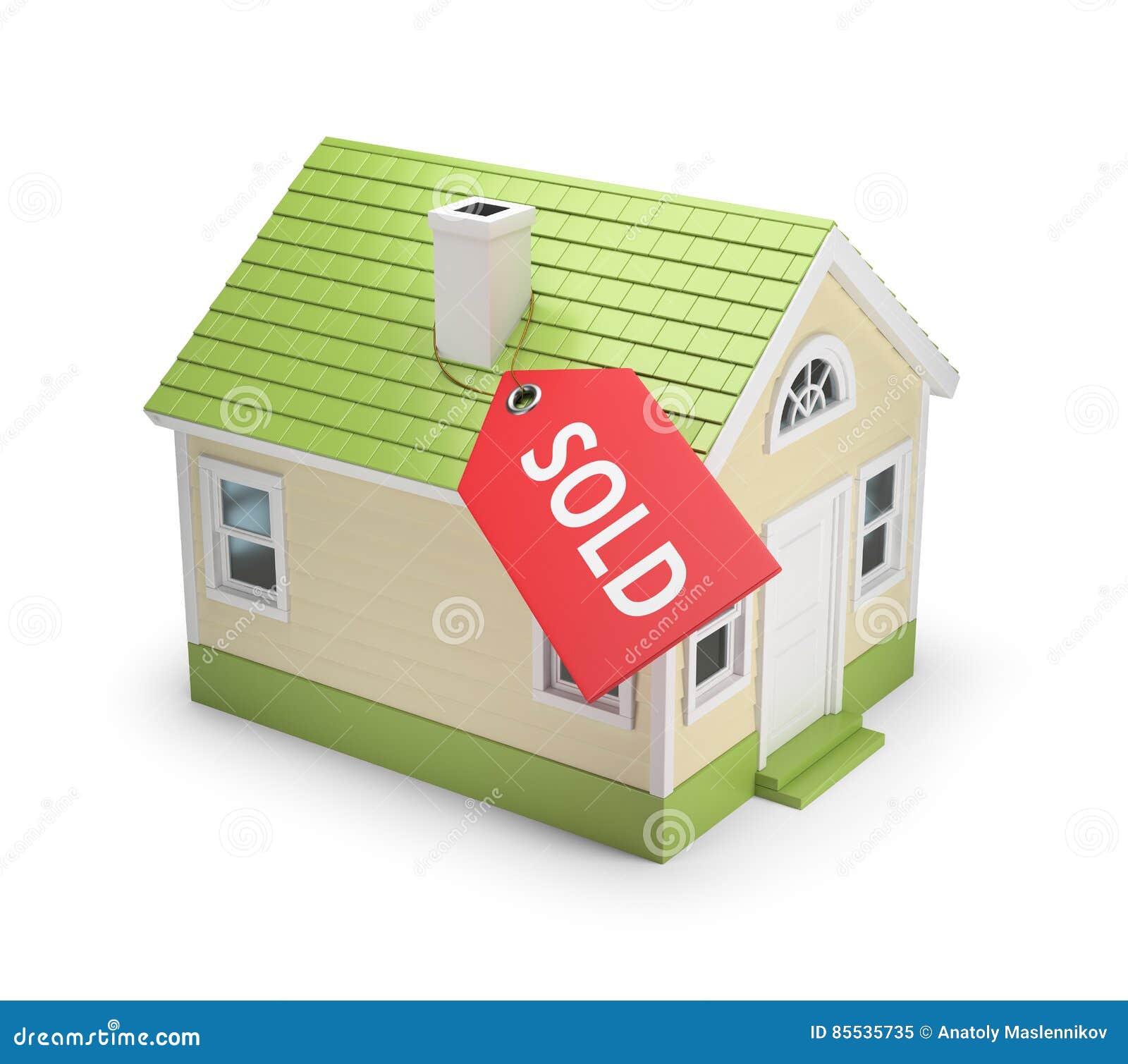 Casa vendida stock de ilustración. Ilustración de realtor - 85535735