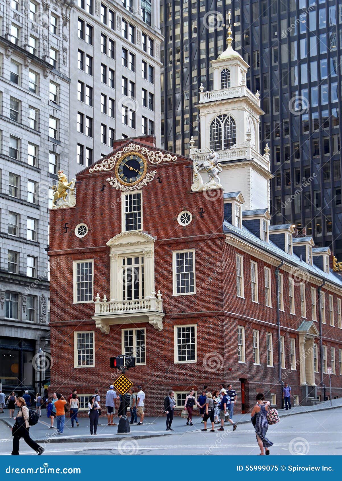 Casa Vieja Del Estado En Boston Imagen editorial - Imagen de districto ...