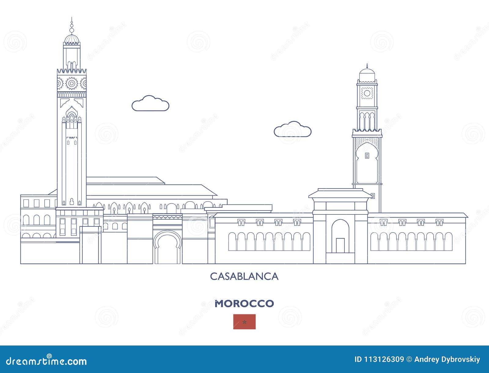 Fez Skyline, Morocco, Hand Drawn Vector Sketch | CartoonDealer.com ...