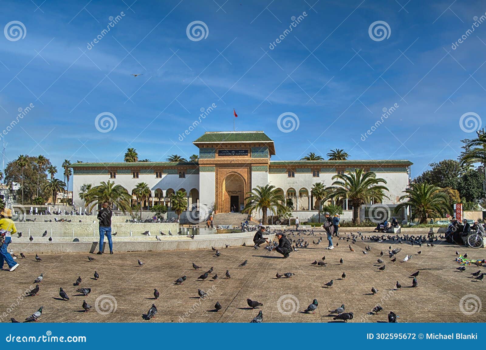 Casablanca Morocco. Palace of Justice on Mohammed V Square. Editorial ...