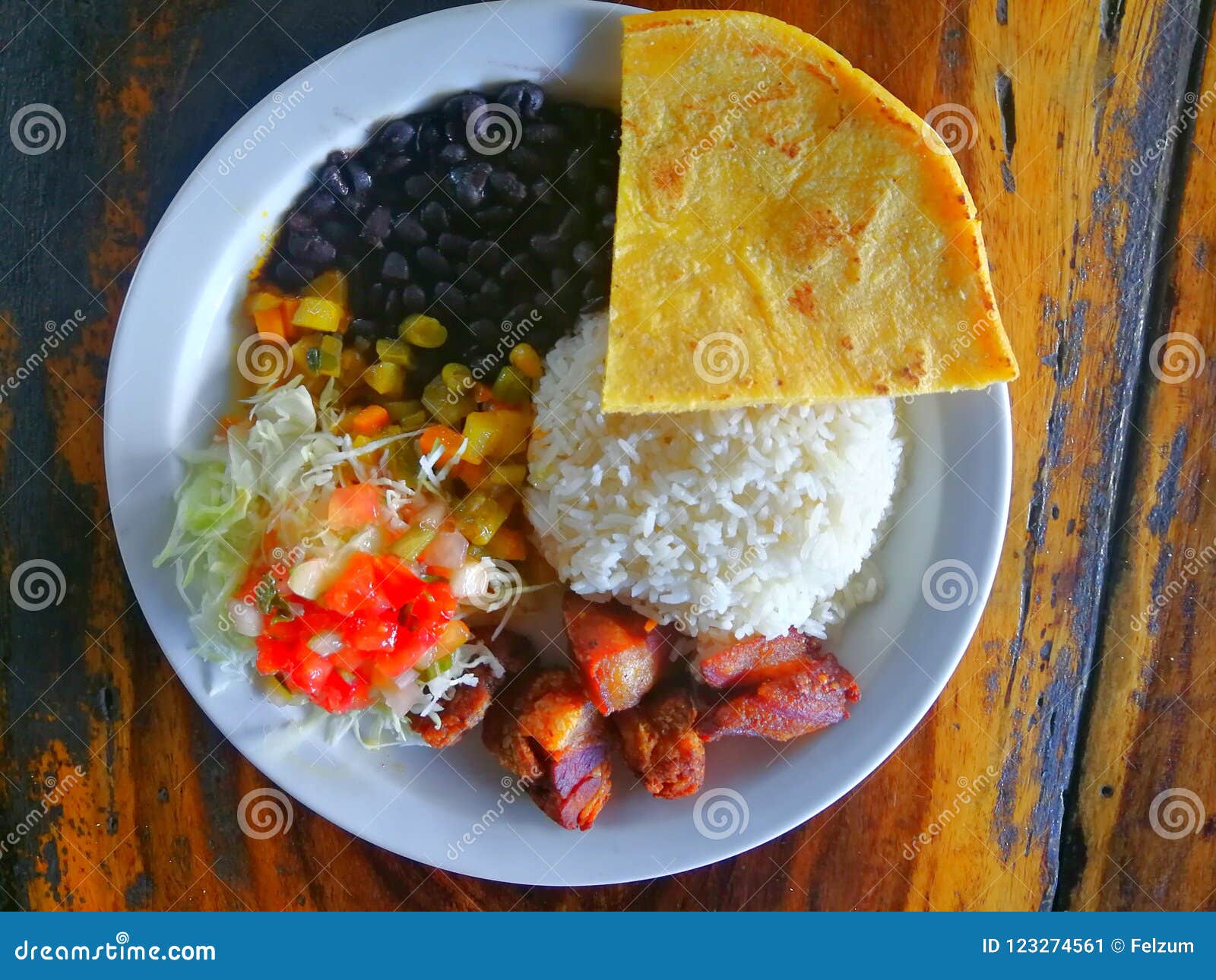 Casado Comida Tipycal De Costa Rica Imagen de archivo - Imagen de rica ...